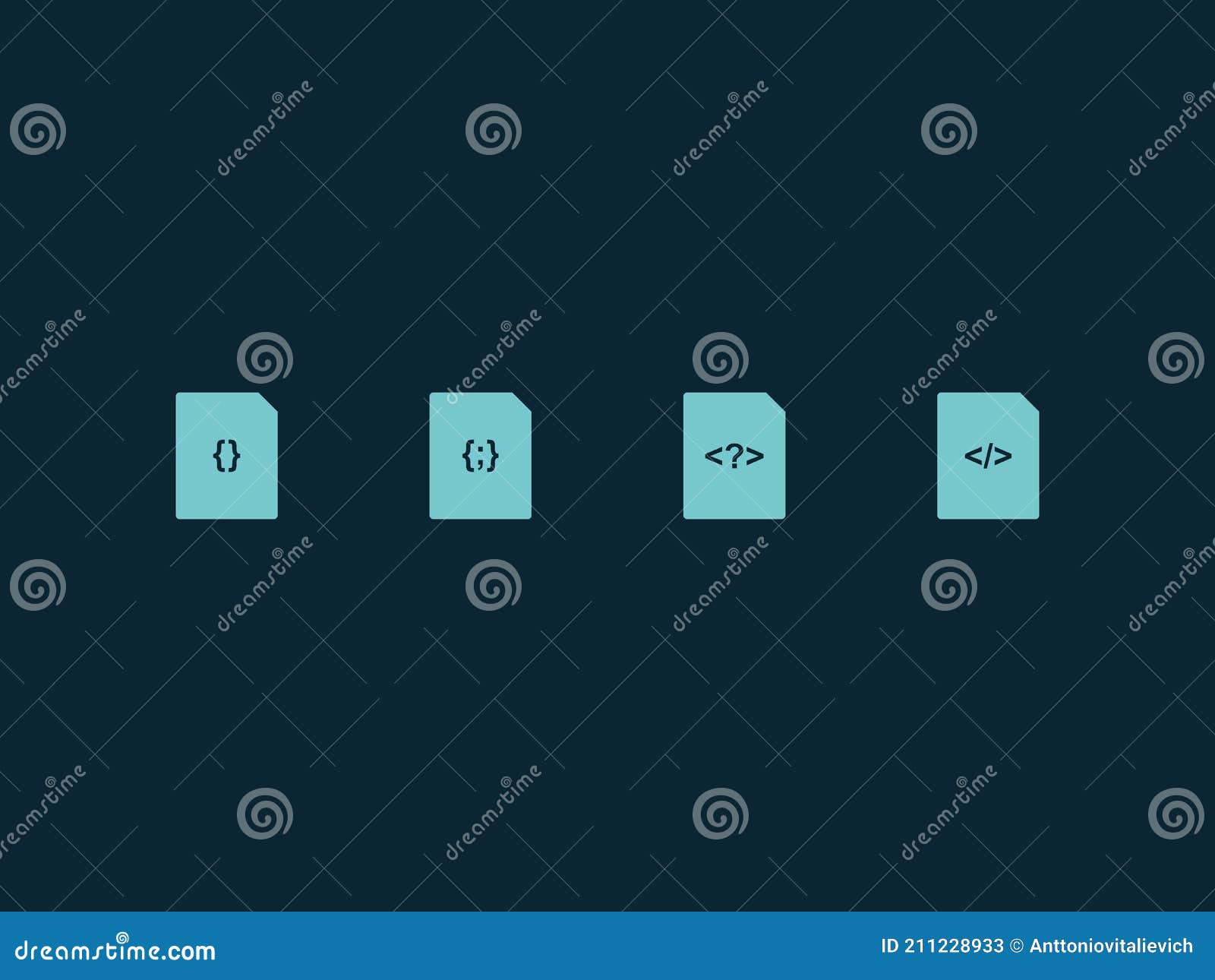File Format Flat Icon Set Css Html Js Php Web Development File