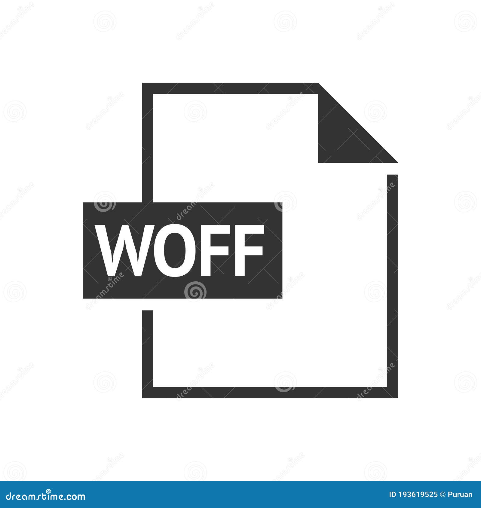 File Format Icon in Black and White. Stock Vector - Illustration of ...