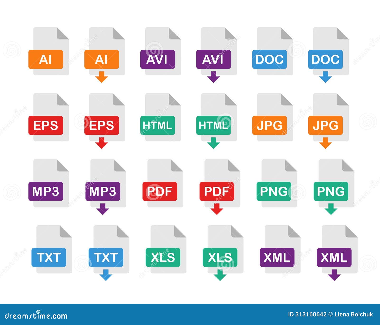 File Format Icon Set, File Extensions, Popular Files Format Flat Vector ... File Format Icon Set, File Extensions, Popular Files Format Flat Vector ...