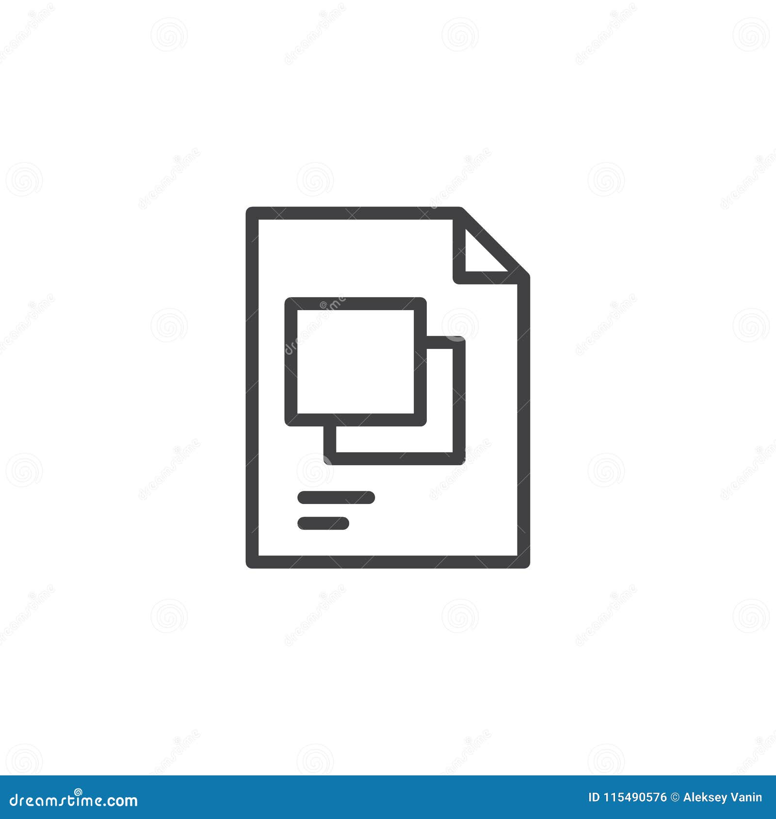 File format outline icon stock vector. Illustration of symbol - 115490576