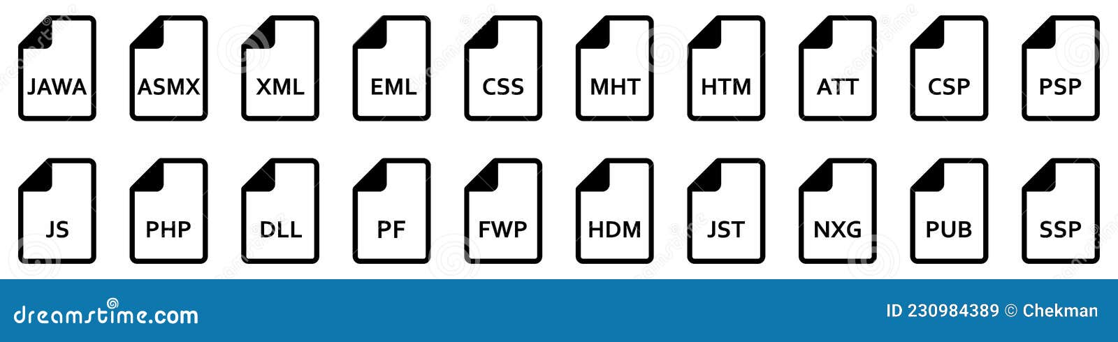File Formats Icon. Various of Different Web Files Stock Vector ...