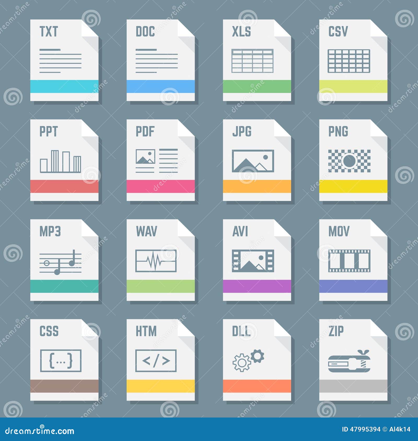 File Formats Icons Set with Illustrations Editorial Stock Image ... File Formats Icons Set with Illustrations Editorial Stock Image ...