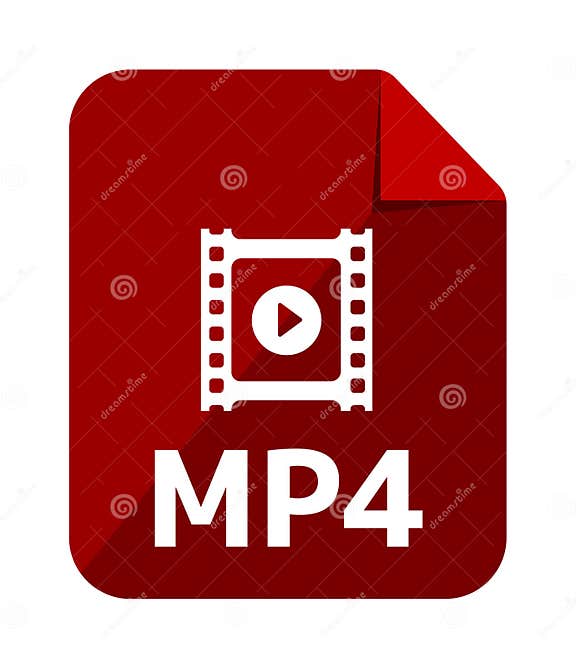 File Formats Vector Icon Illustration MP4 Stock Vector - Illustration ...