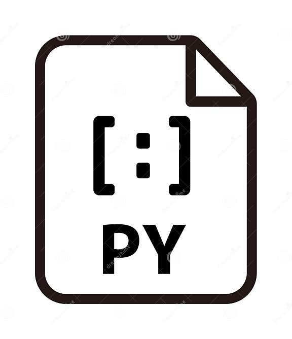 File Formats Vector Icon Illustration .py , Python Stock Vector ...