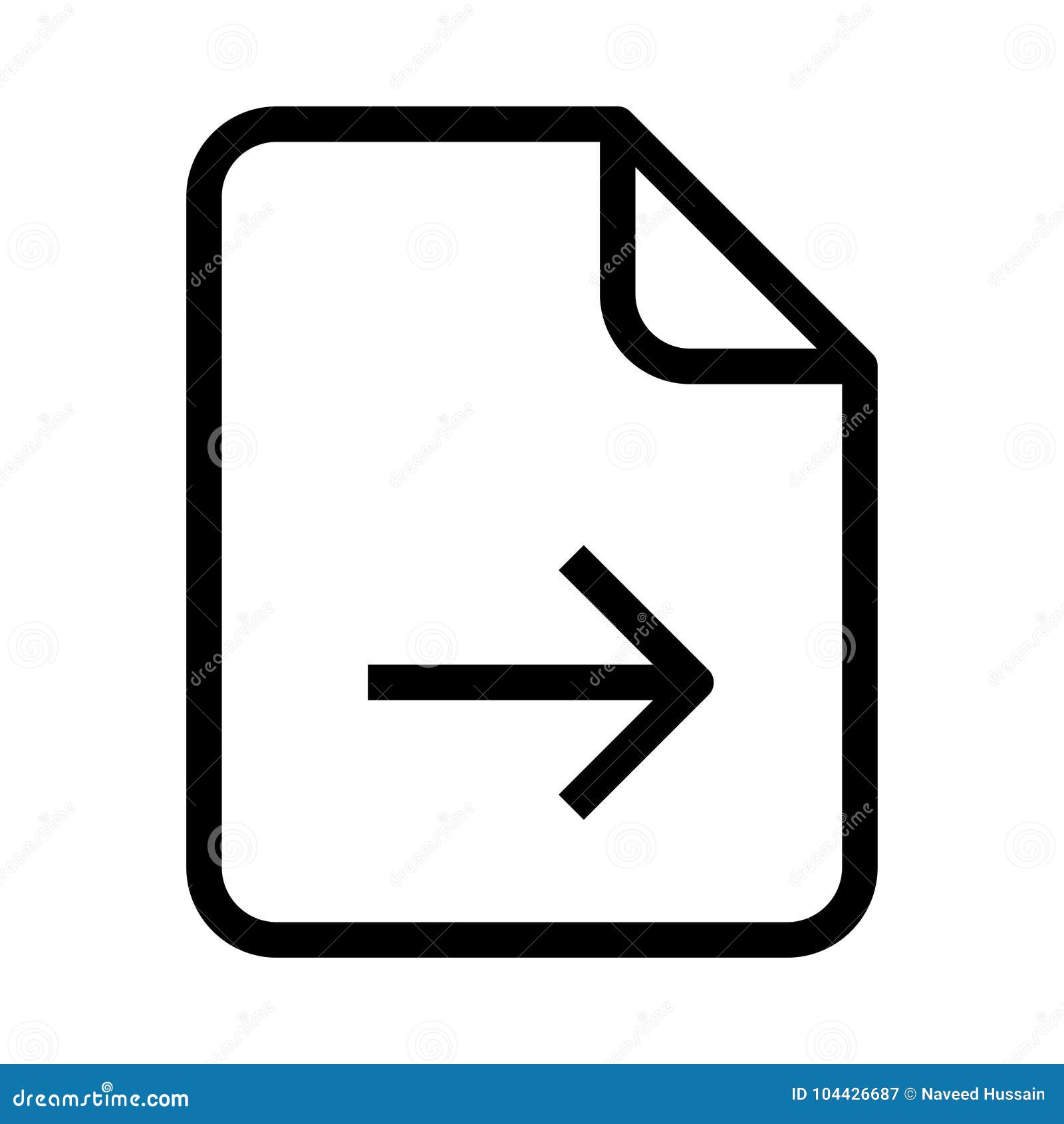 File Forward Line VECTOR Icon Stock Illustration - Illustration of ...