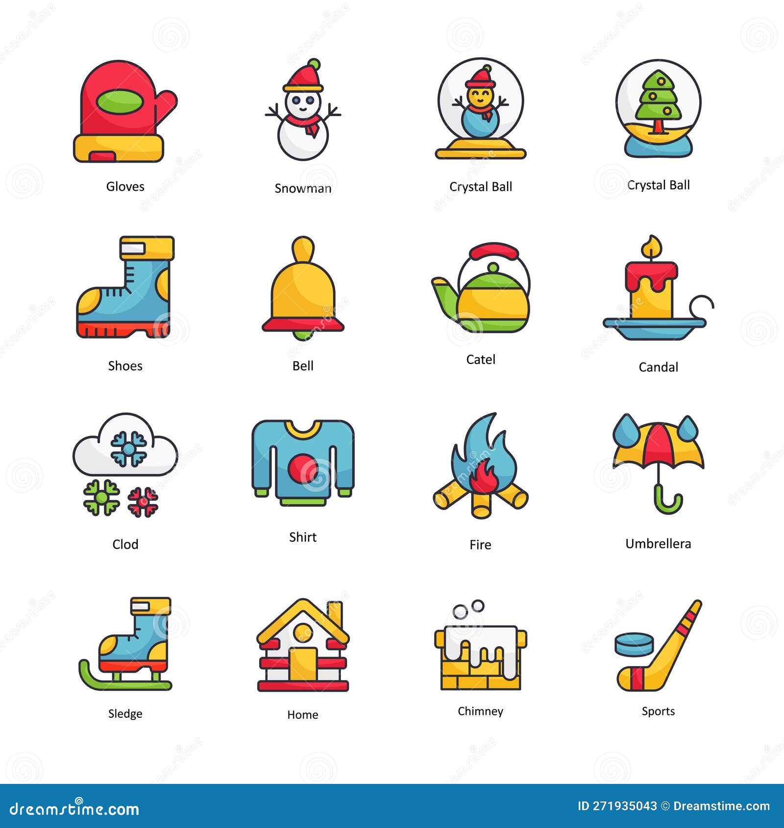 Winter Vector Fill Outline Icon Design Illustration. Winter Symbol on ...