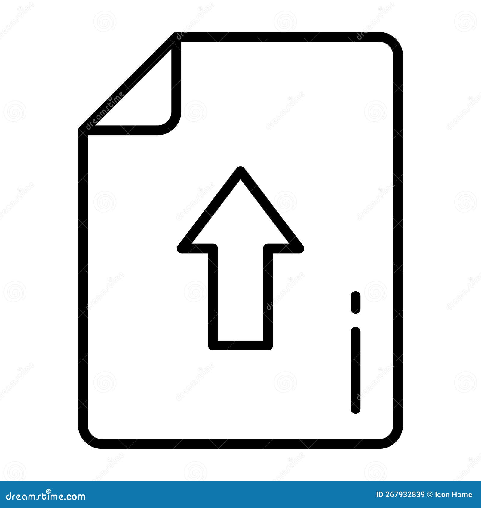 File Having Upward Arrow Showing Concept of Uploading Data Stock Vector ...