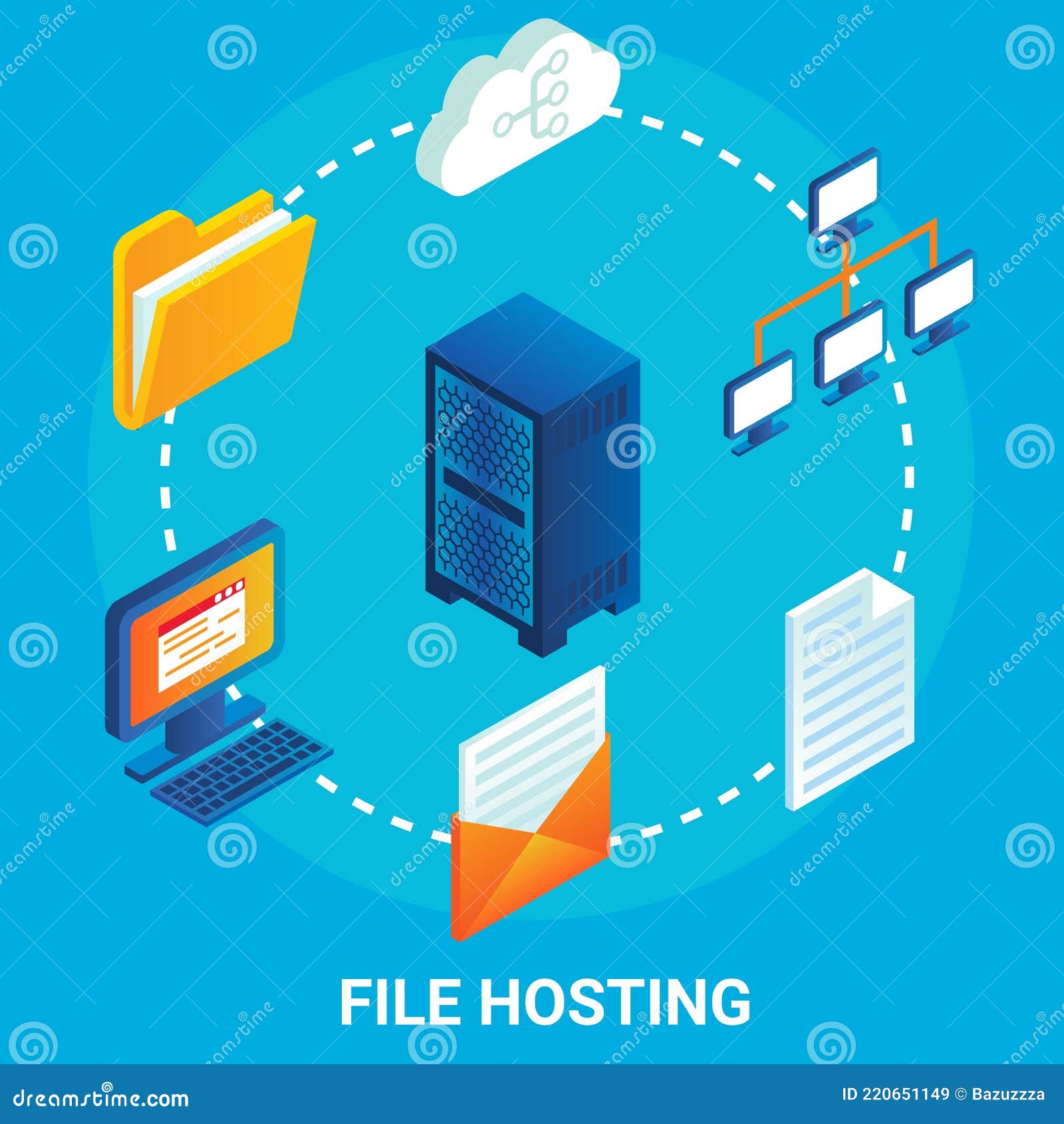 Flowchart Vector Template, Dark Version | CartoonDealer.com #106347751