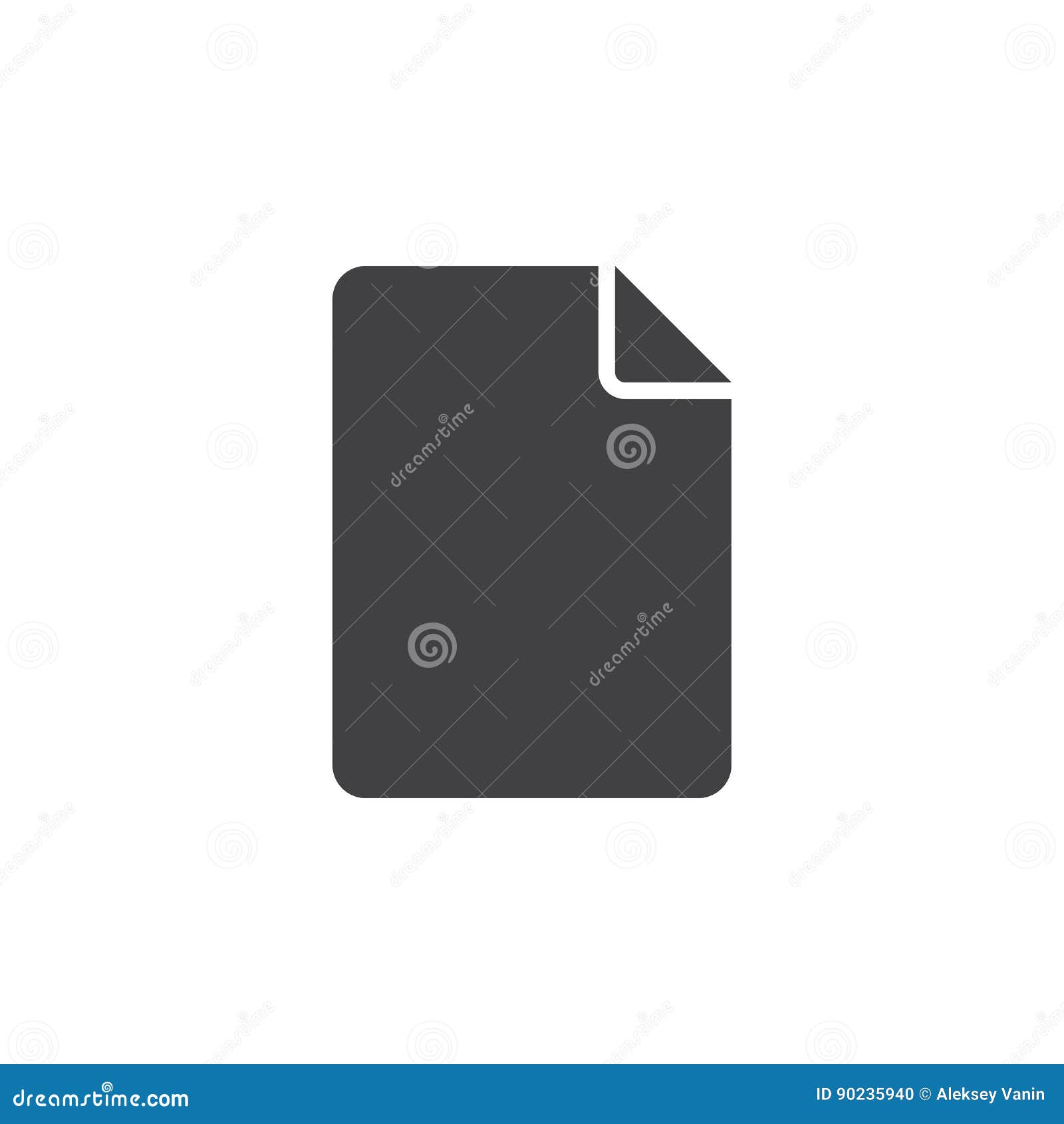 File Icon , Blank Document Solid Logo Illustration, Pictog Stock ...
