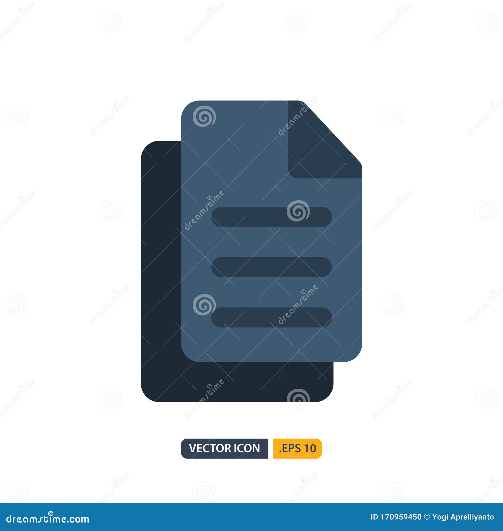 File Icon in Flat Style Isolated on White Background. for Your Web Site ...