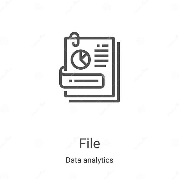 File Icon Vector from Data Analytics Collection. Thin Line File Outline ...