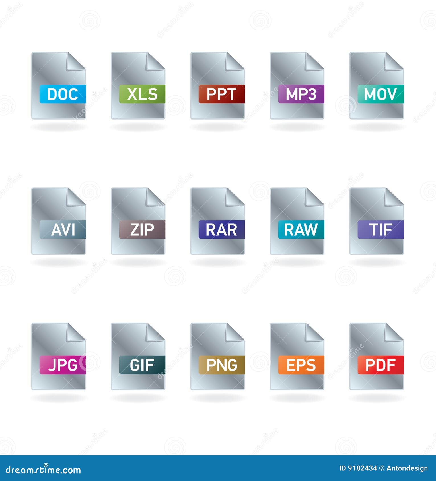 File_icons editorial stock image. Illustration of isolated - 9182434