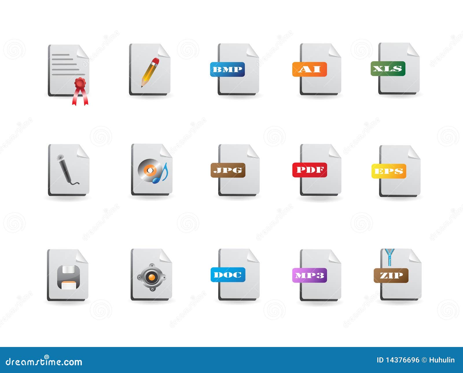 File icons set stock vector. Illustration of opendocument - 14376696