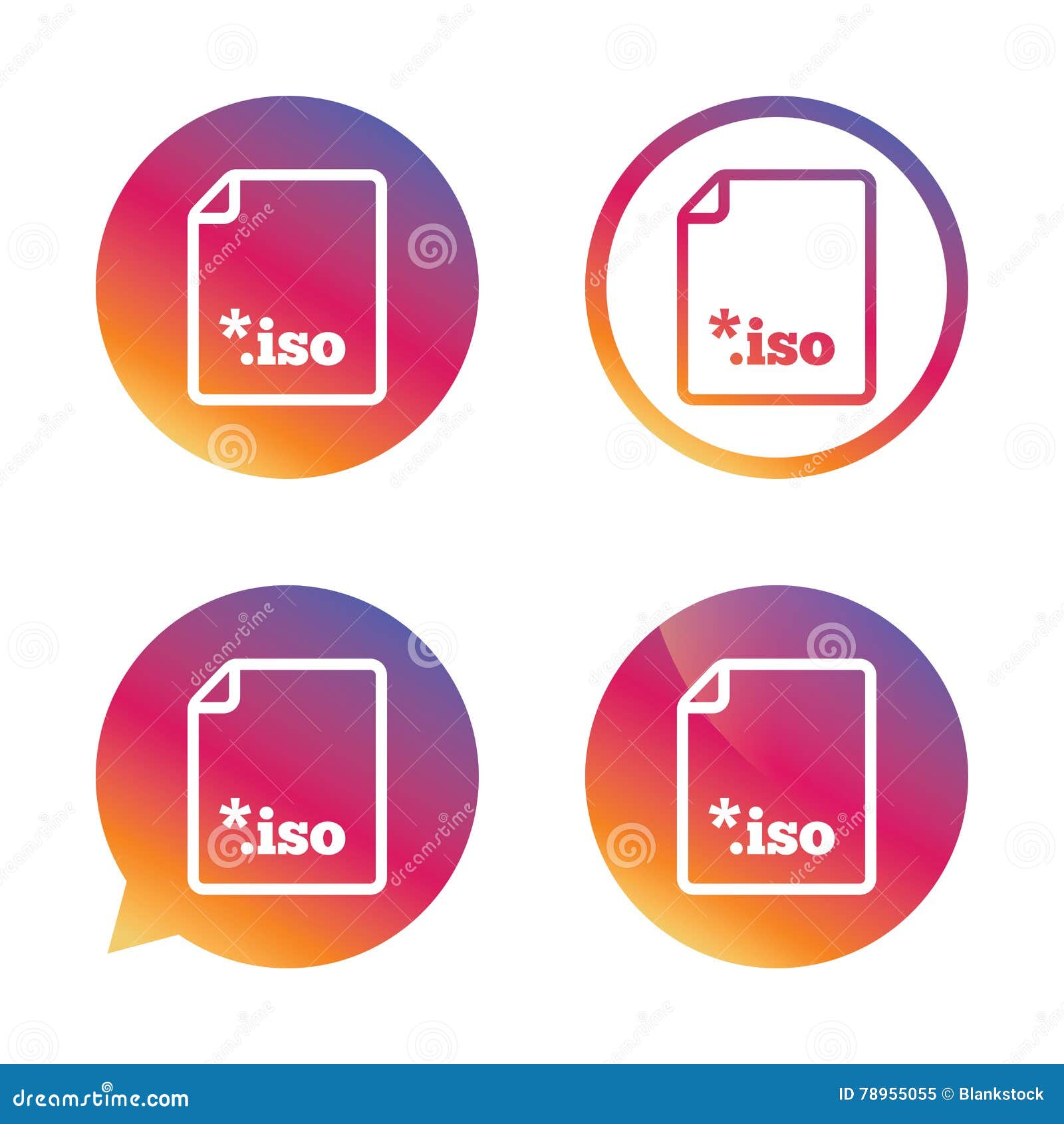 File ISO Icon. Download Virtual Drive File. Stock Vector - Illustration ...