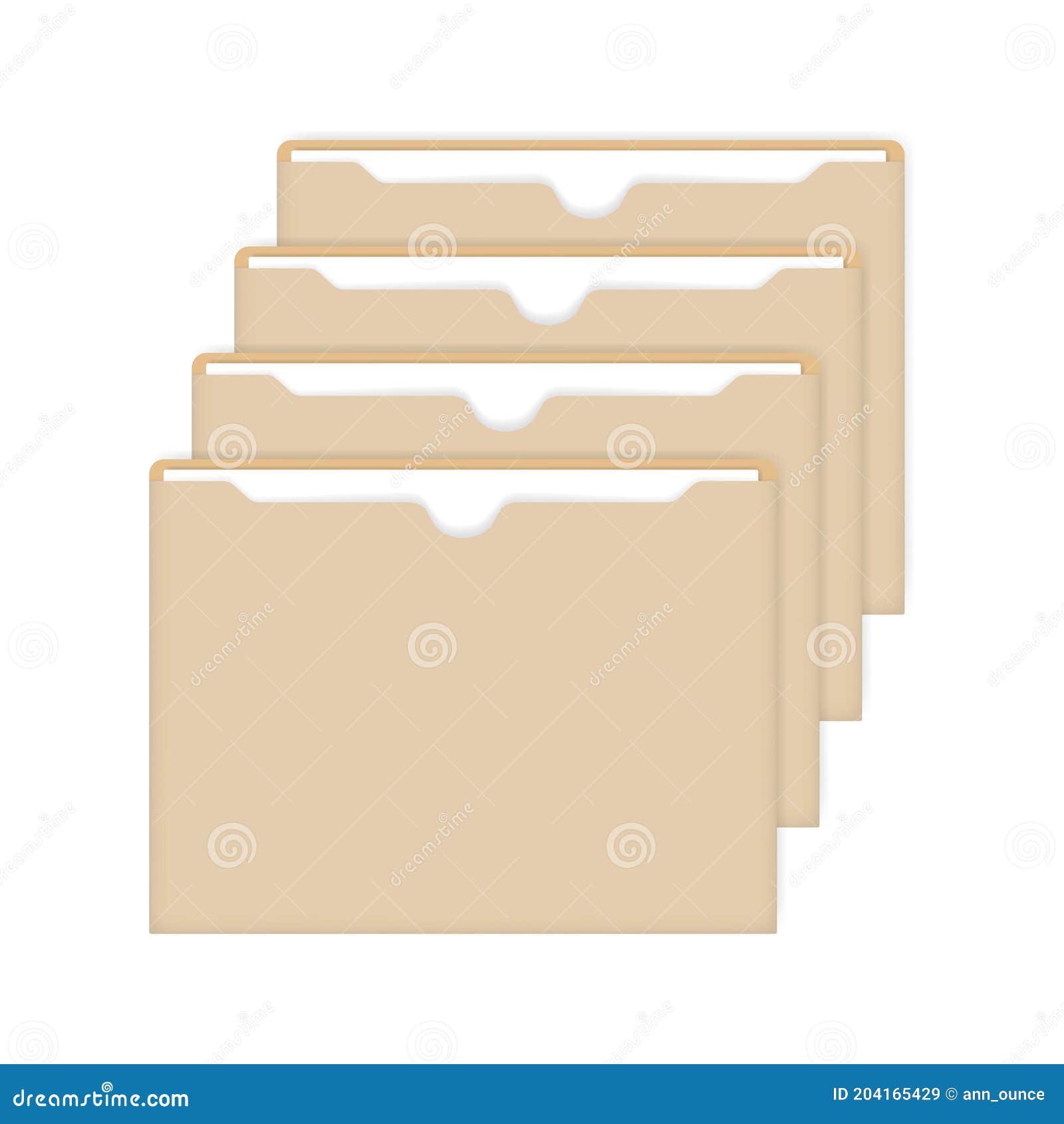 File Jackets with Documents Inside Card Index Catalog - Vector Template ...