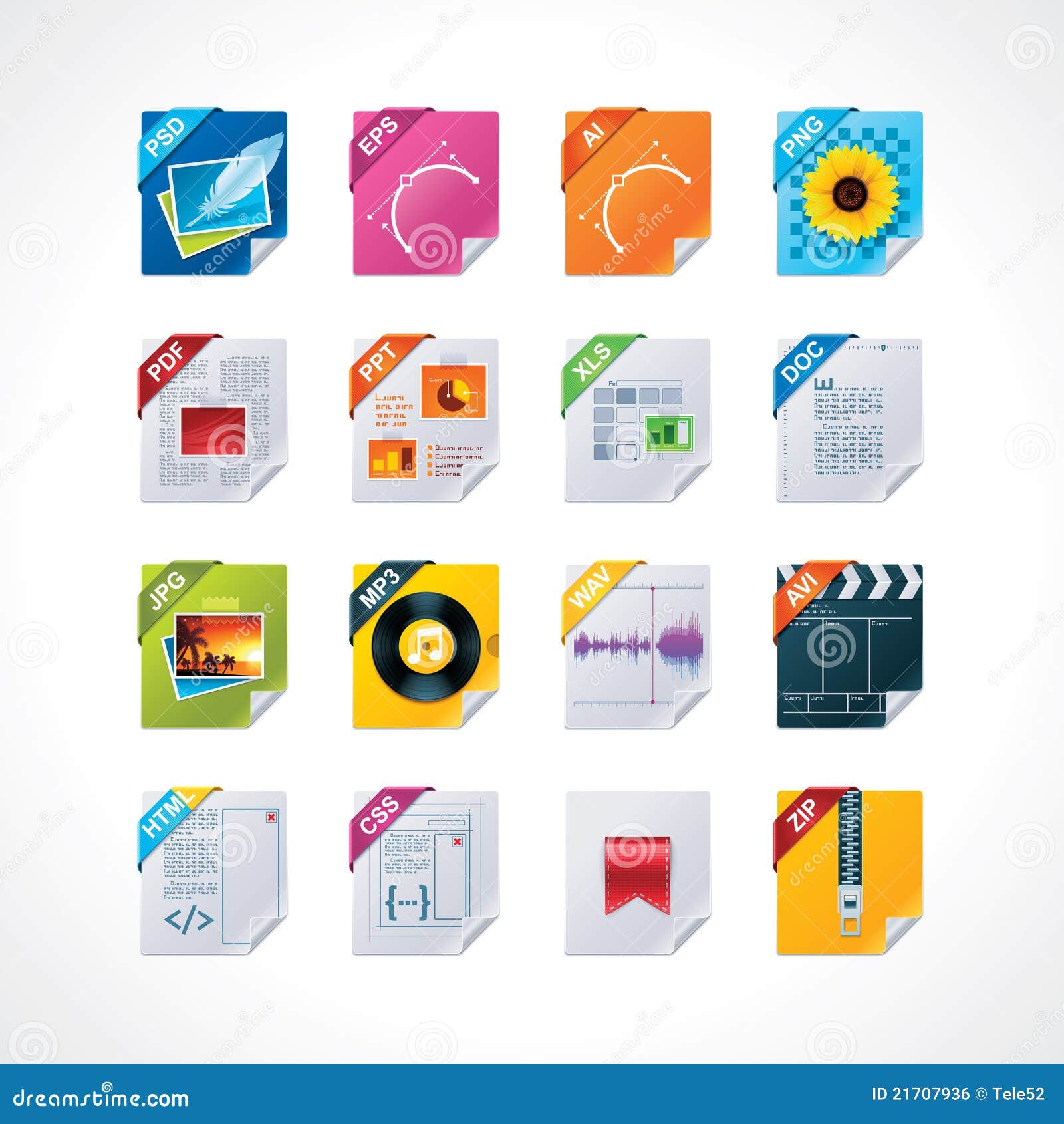 File labels icon set stock vector. Illustration of pictogram - 21707936