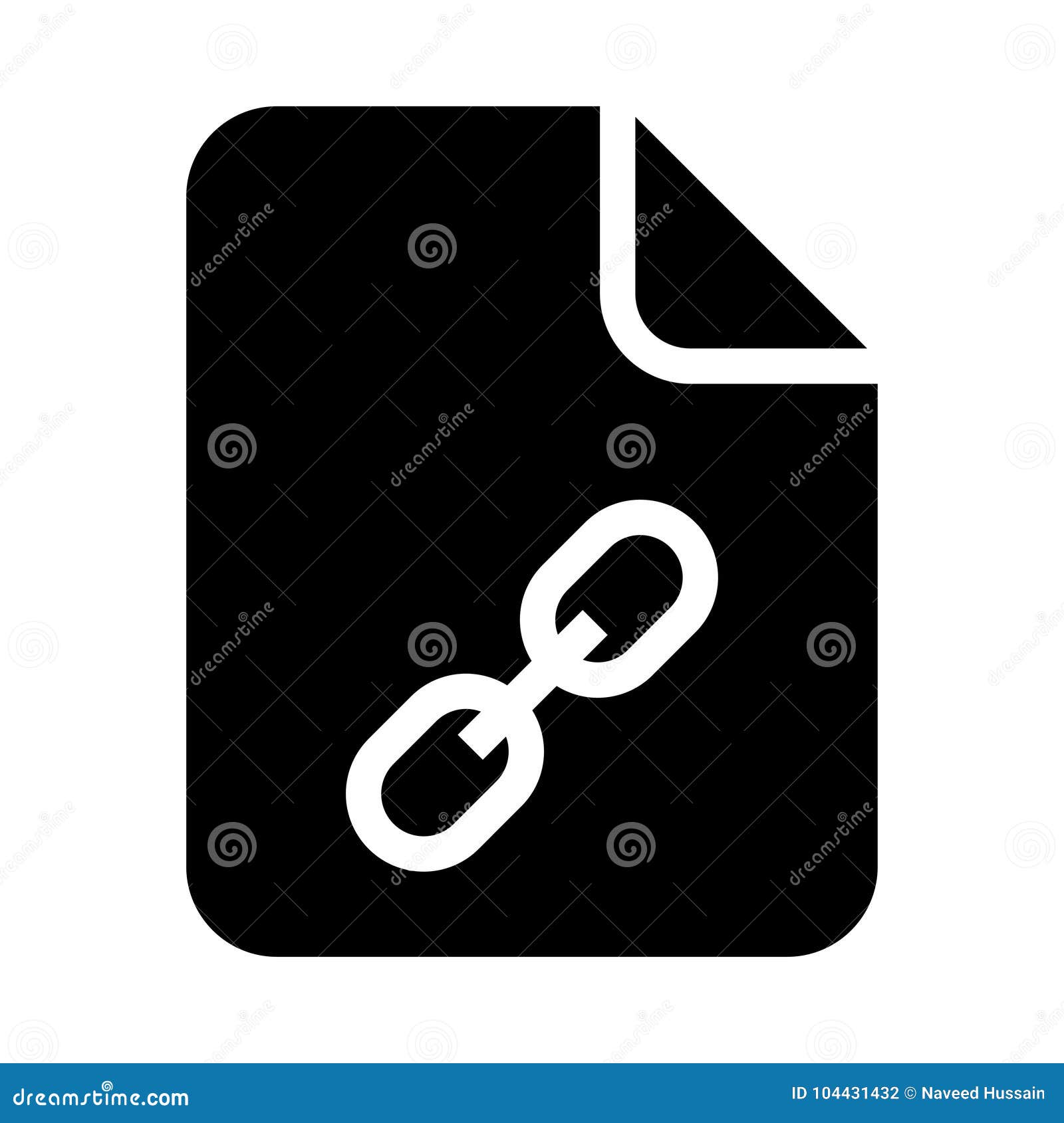 File link glyphs icon stock illustration. Illustration of interface ...