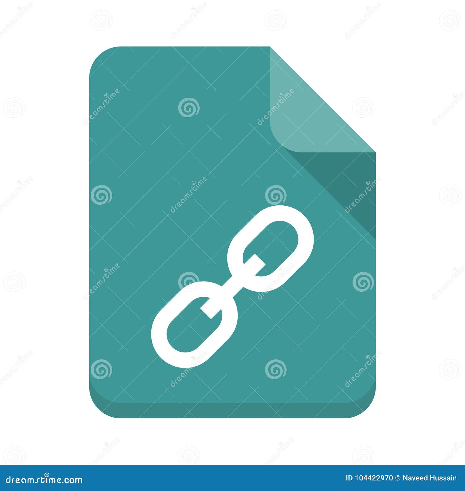 File link vector flat icon stock vector. Illustration of design - 104422970