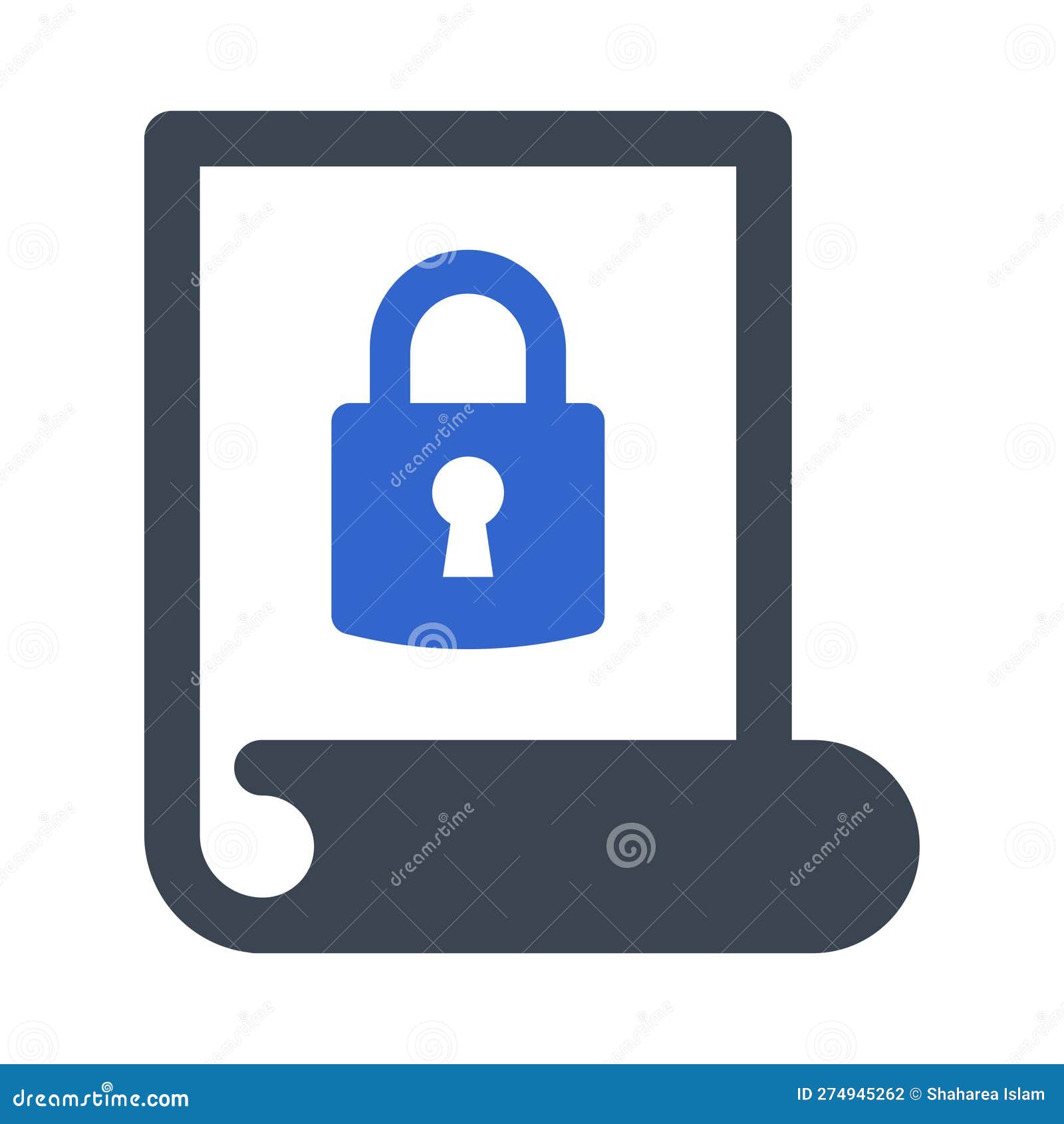 File lock icon stock vector. Illustration of security - 274945262
