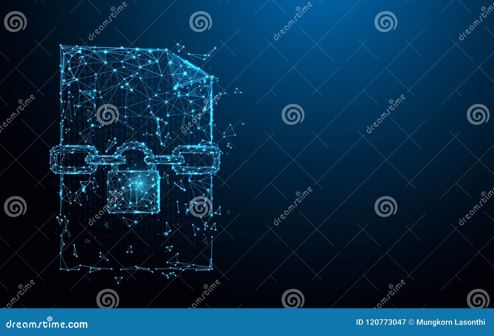File Lock Icon Form Lines, Triangles and Particle Style Design Stock Vector - Illustration of ...