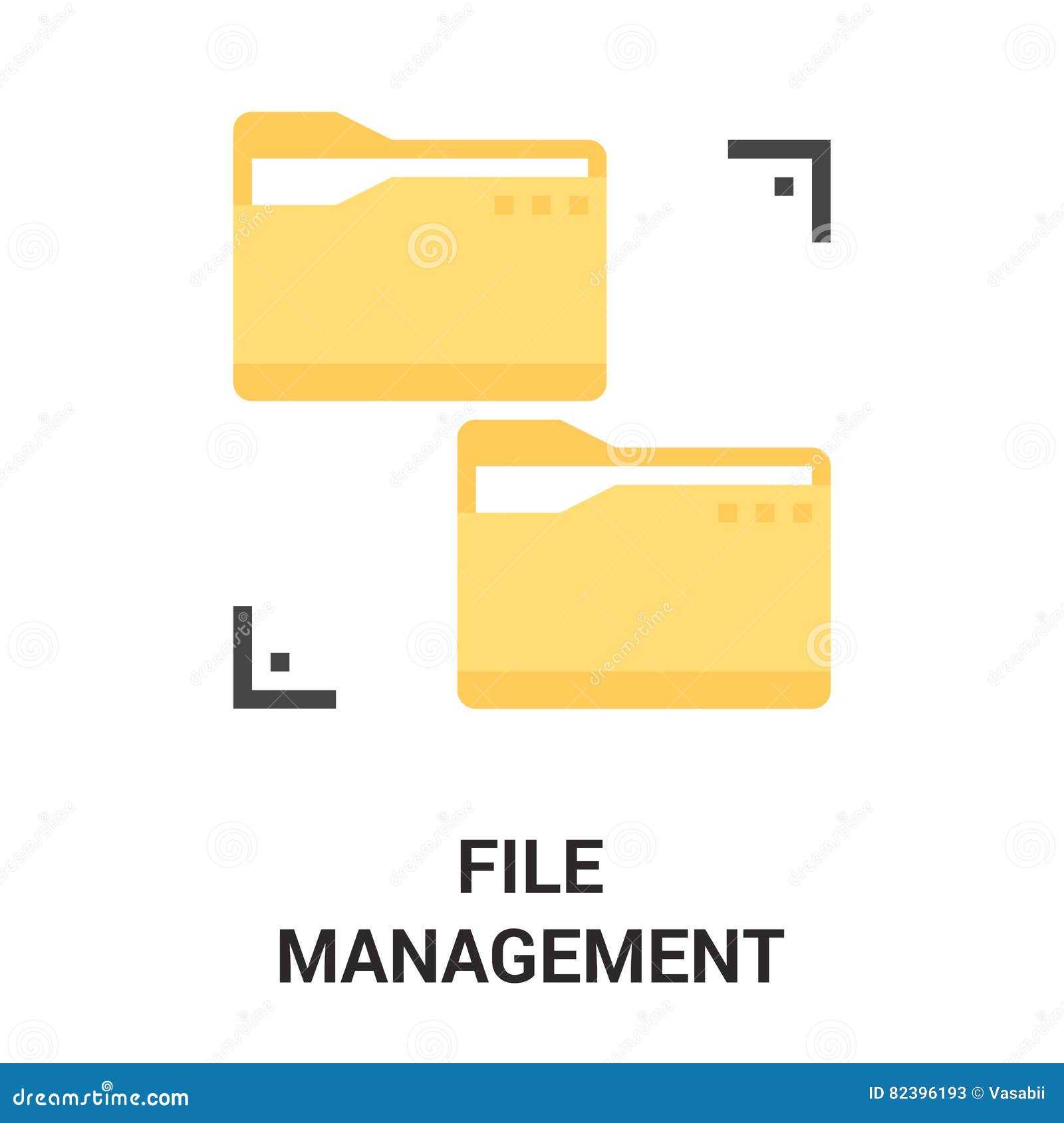 File management icon stock vector. Illustration of technology - 82396193