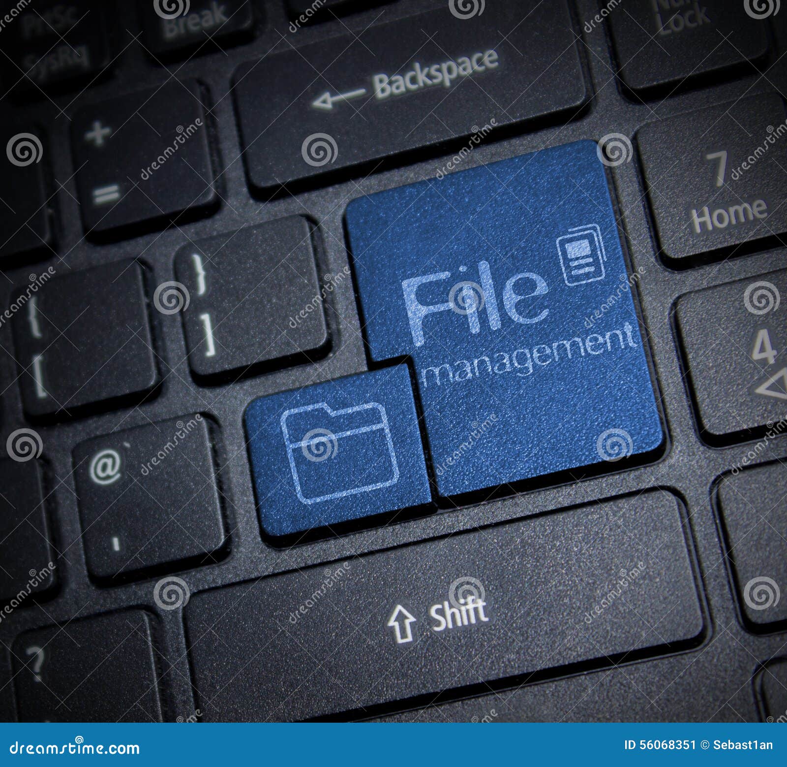 File Management stock image. Image of information, blue - 56068351