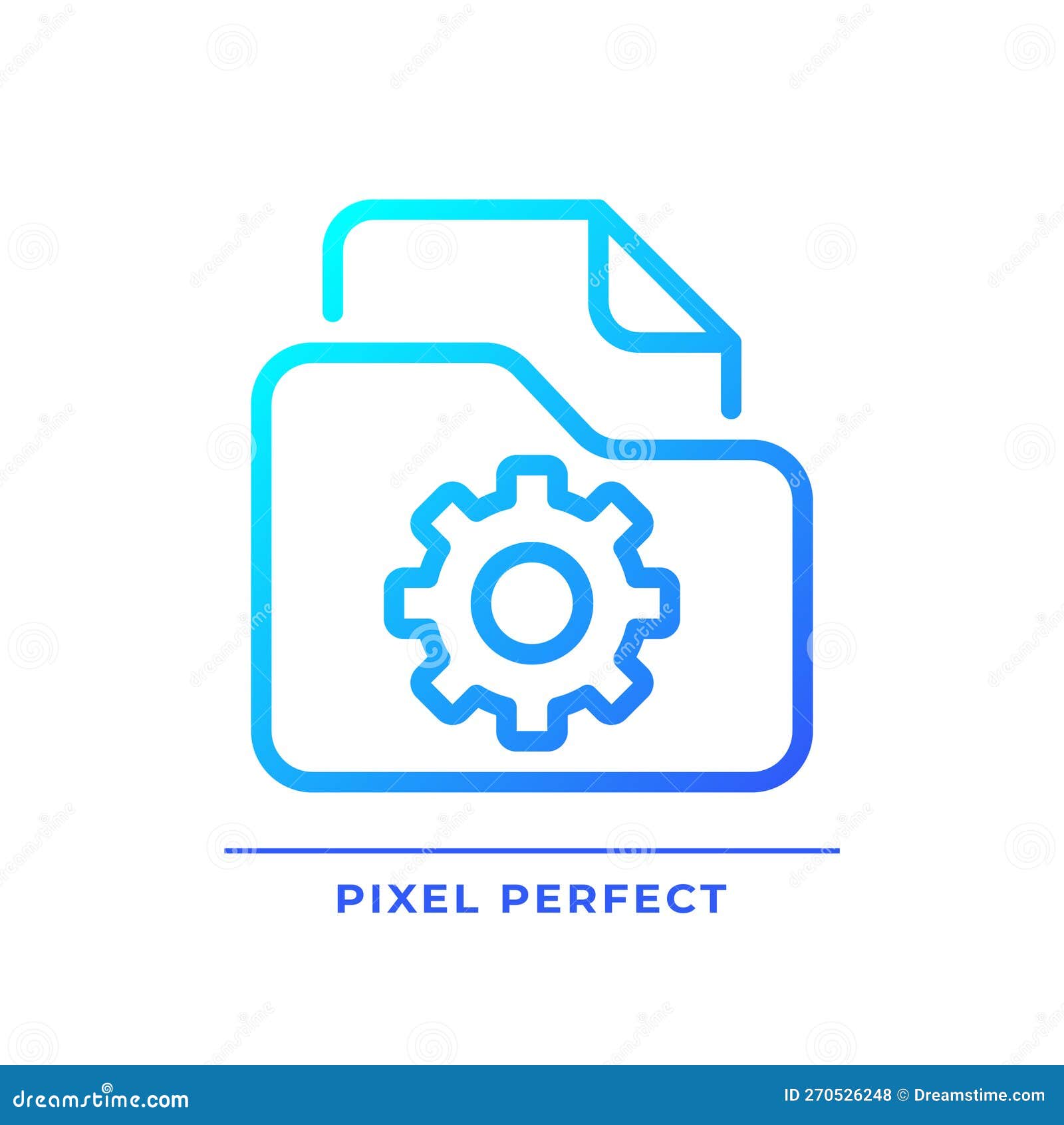 File Management Pixel Perfect Gradient Linear Vector Icon Stock Vector ...