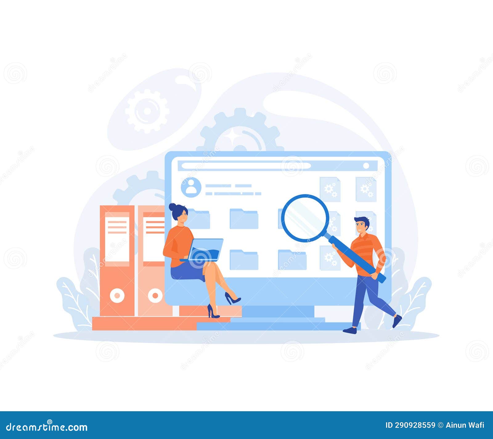 File Manager and Data Storage Concept, Employees Searching and Indexing ... File Manager and Data Storage Concept, Employees Searching and Indexing ...
