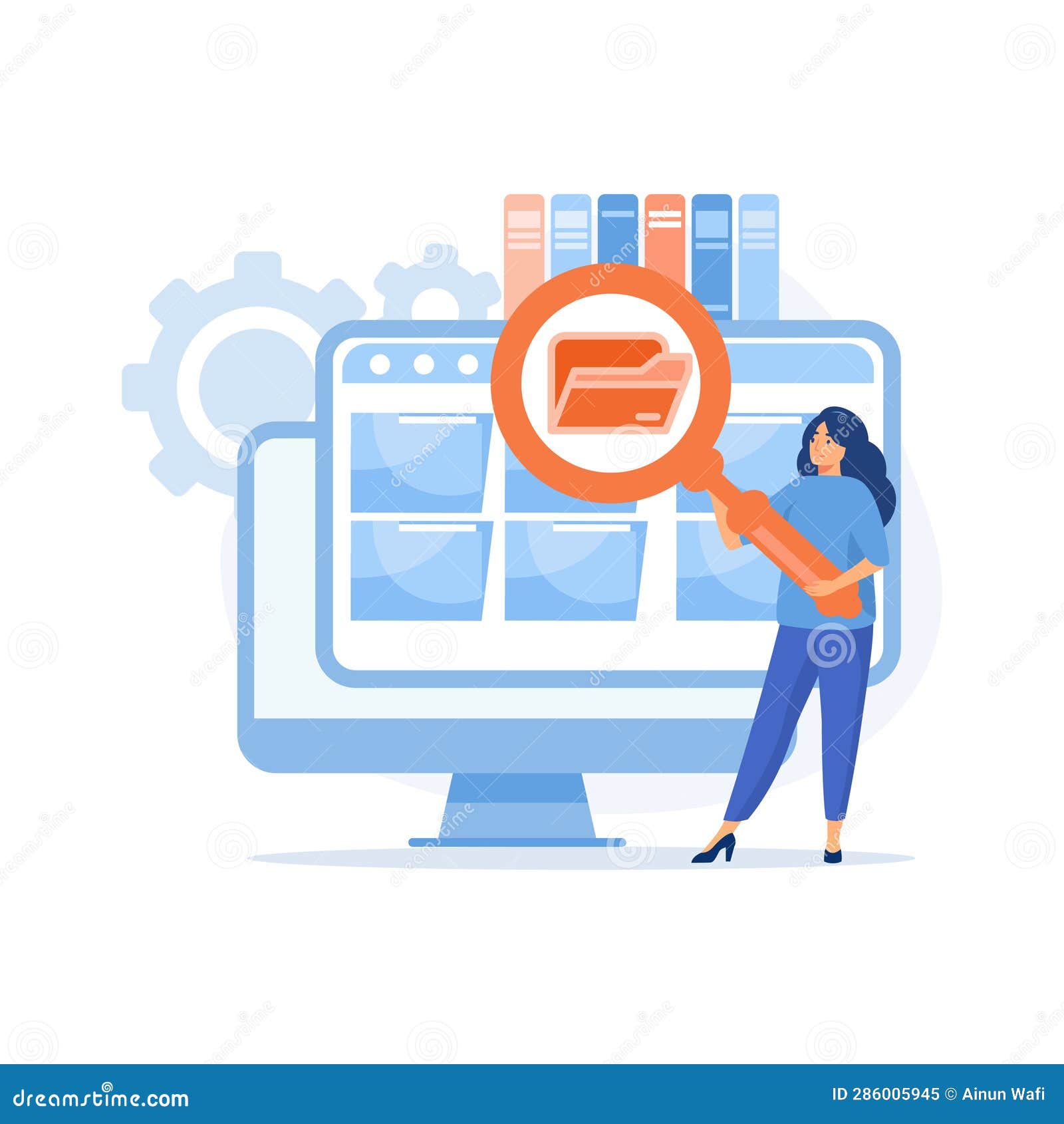 File Manager and Data Storage, Stock Vector - Illustration of internet ...