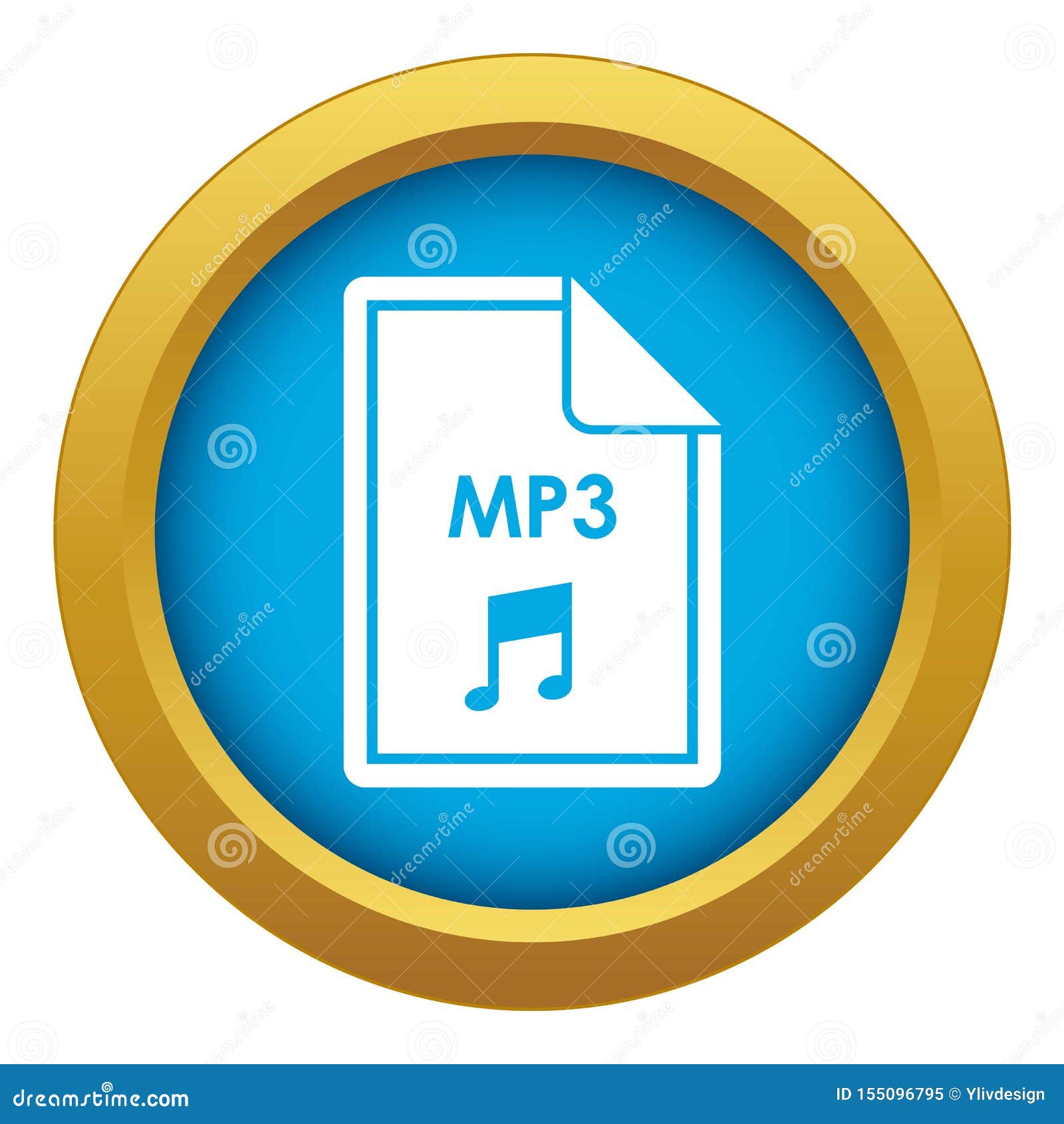 File MP3 Icon Blue Vector Isolated Stock Vector - Illustration of ...