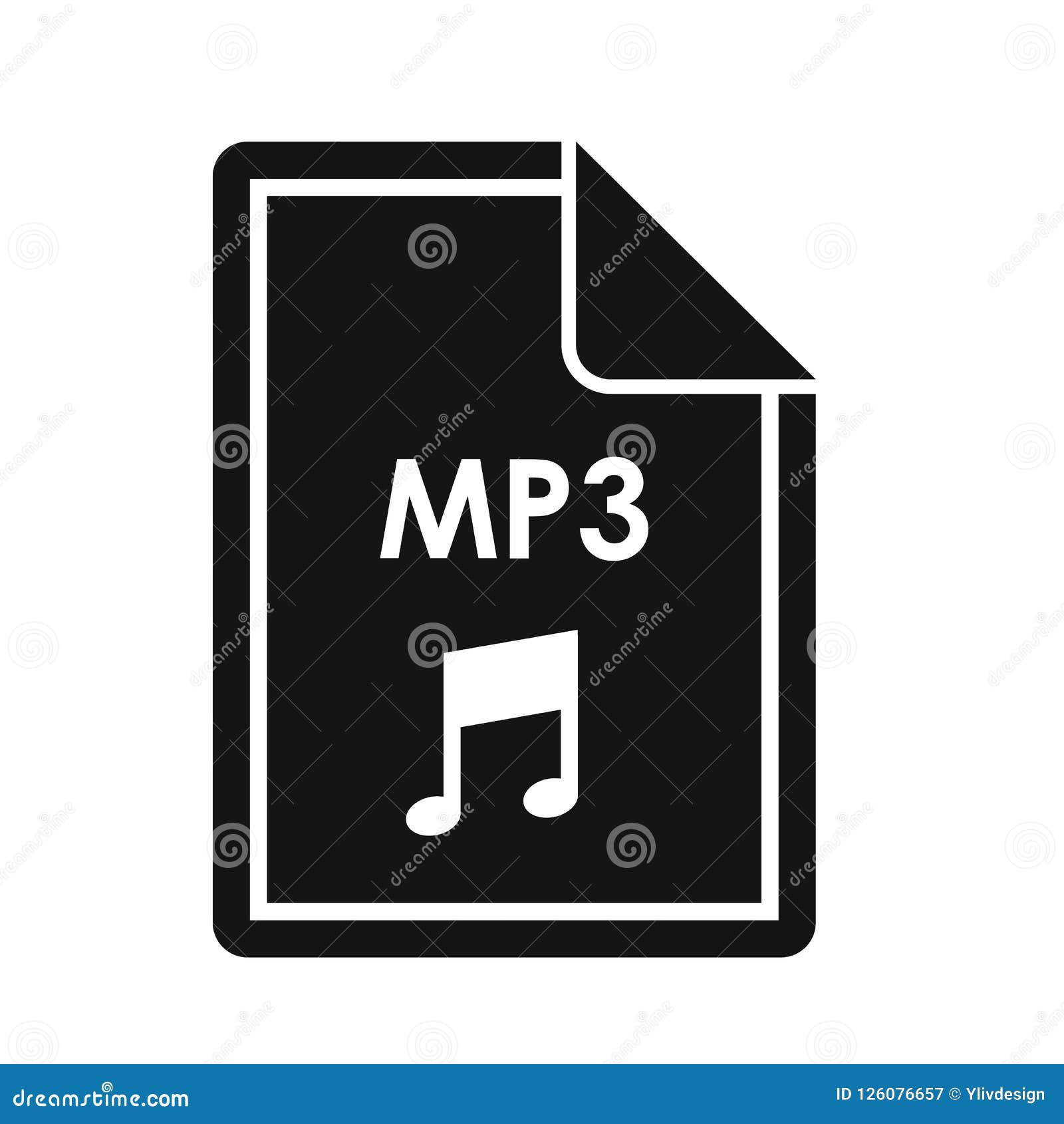 File MP3 Icon, Simple Style Stock Illustration - Illustration of button ...