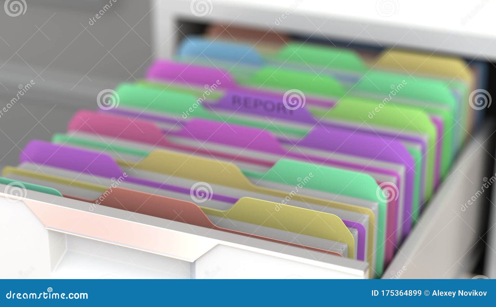 File with a Report in the Office File Cabinet, 3D Animation Stock Video ...