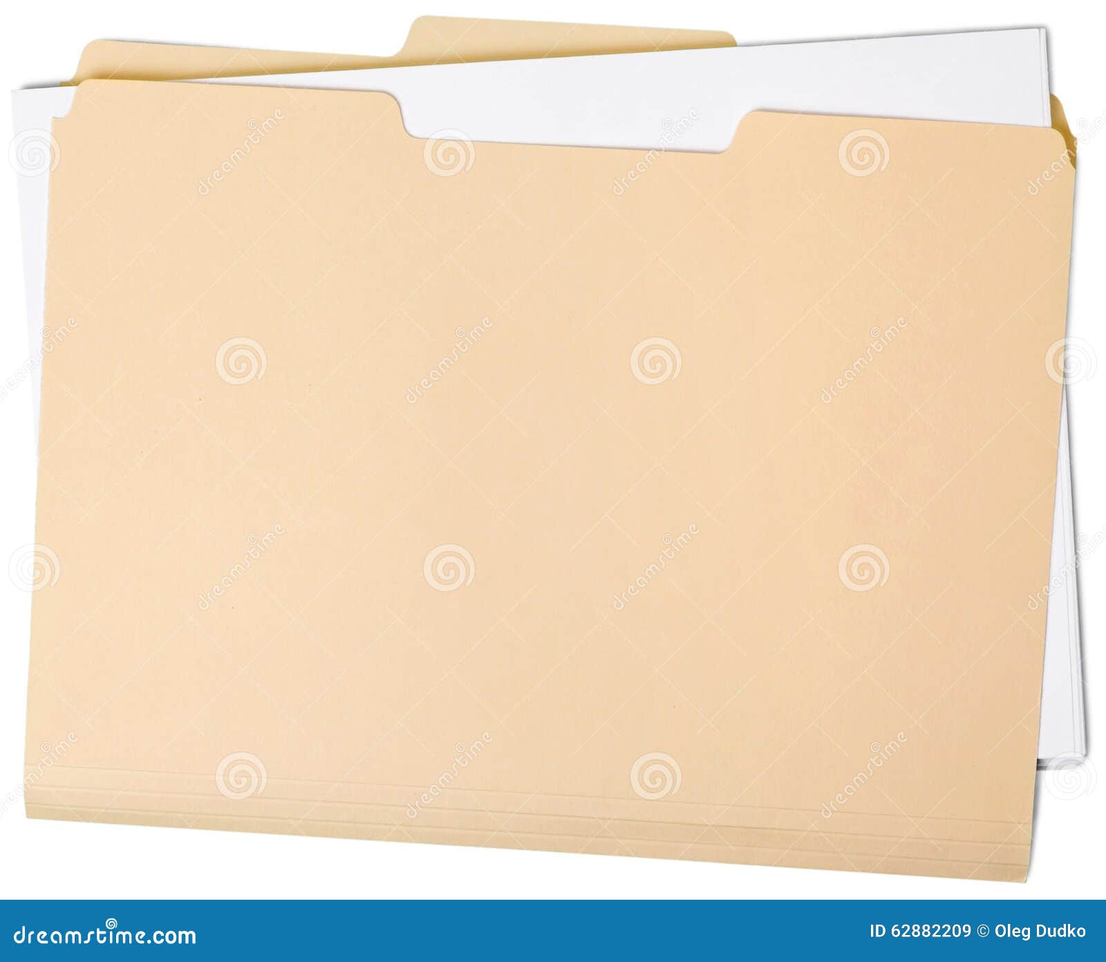 Manila Office File Folder With Torn Untidy Notepaper And Blank Polaroid ...