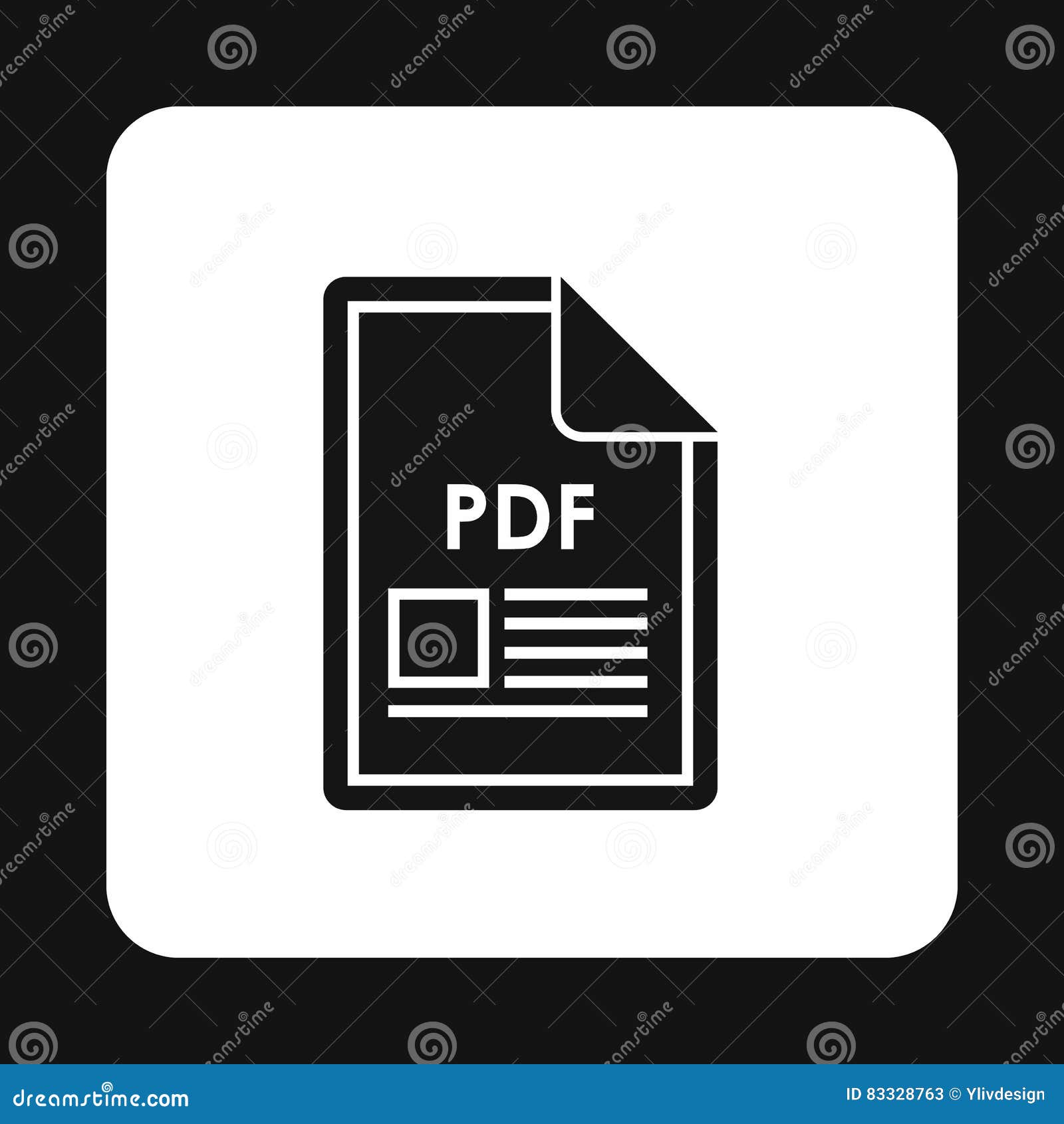 File PDF Icon, Simple Style Stock Vector - Illustration of click ...