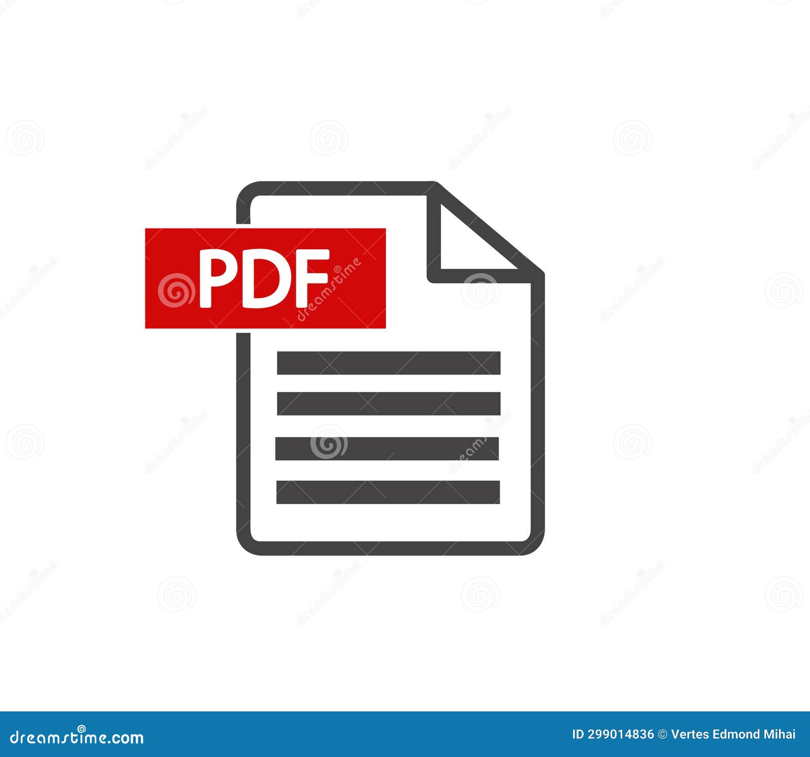 File PDF icon vector stock vector. Illustration of internet - 299014836