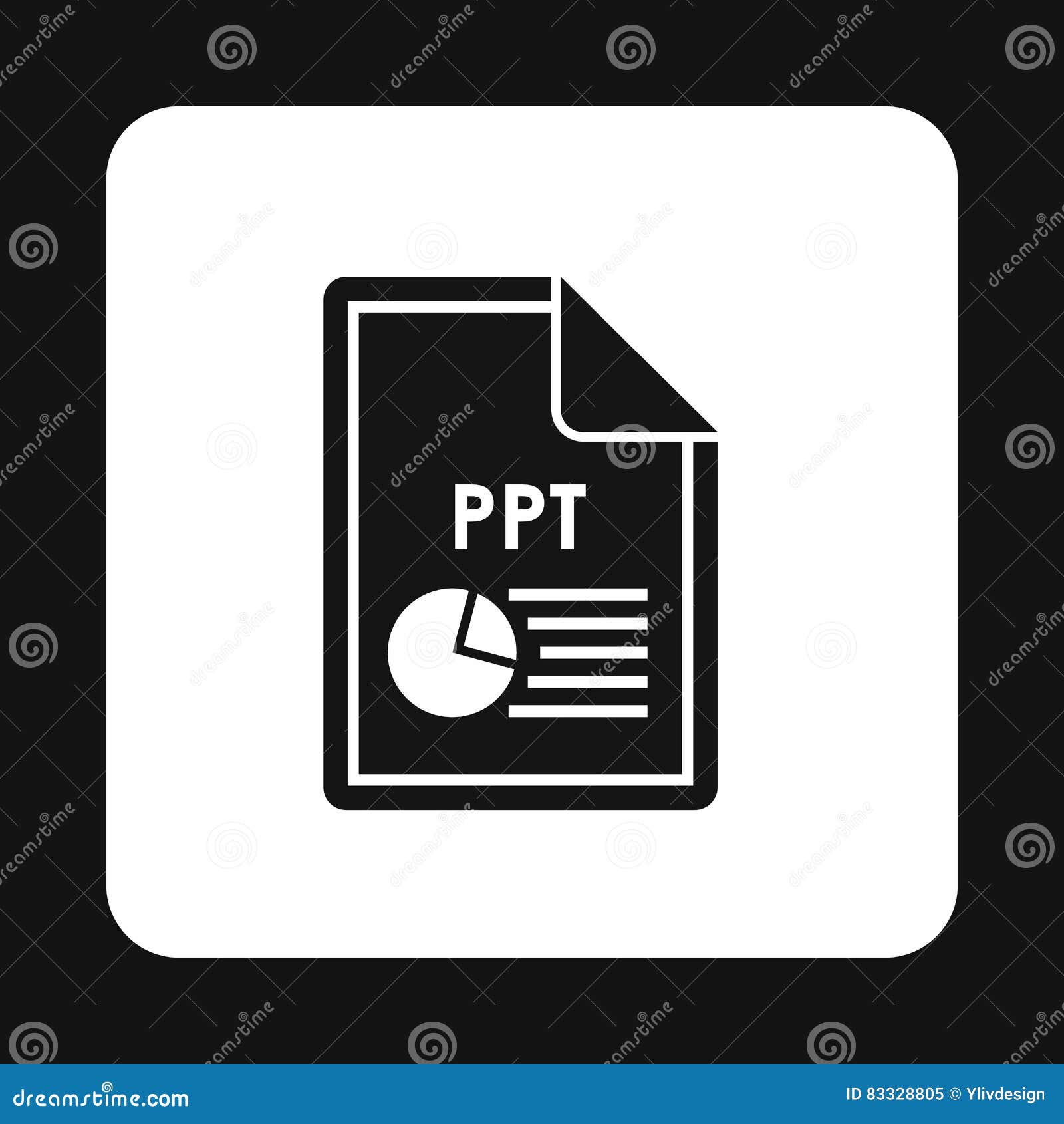 File PPT Icon, Simple Style Stock Vector - Illustration of format ...