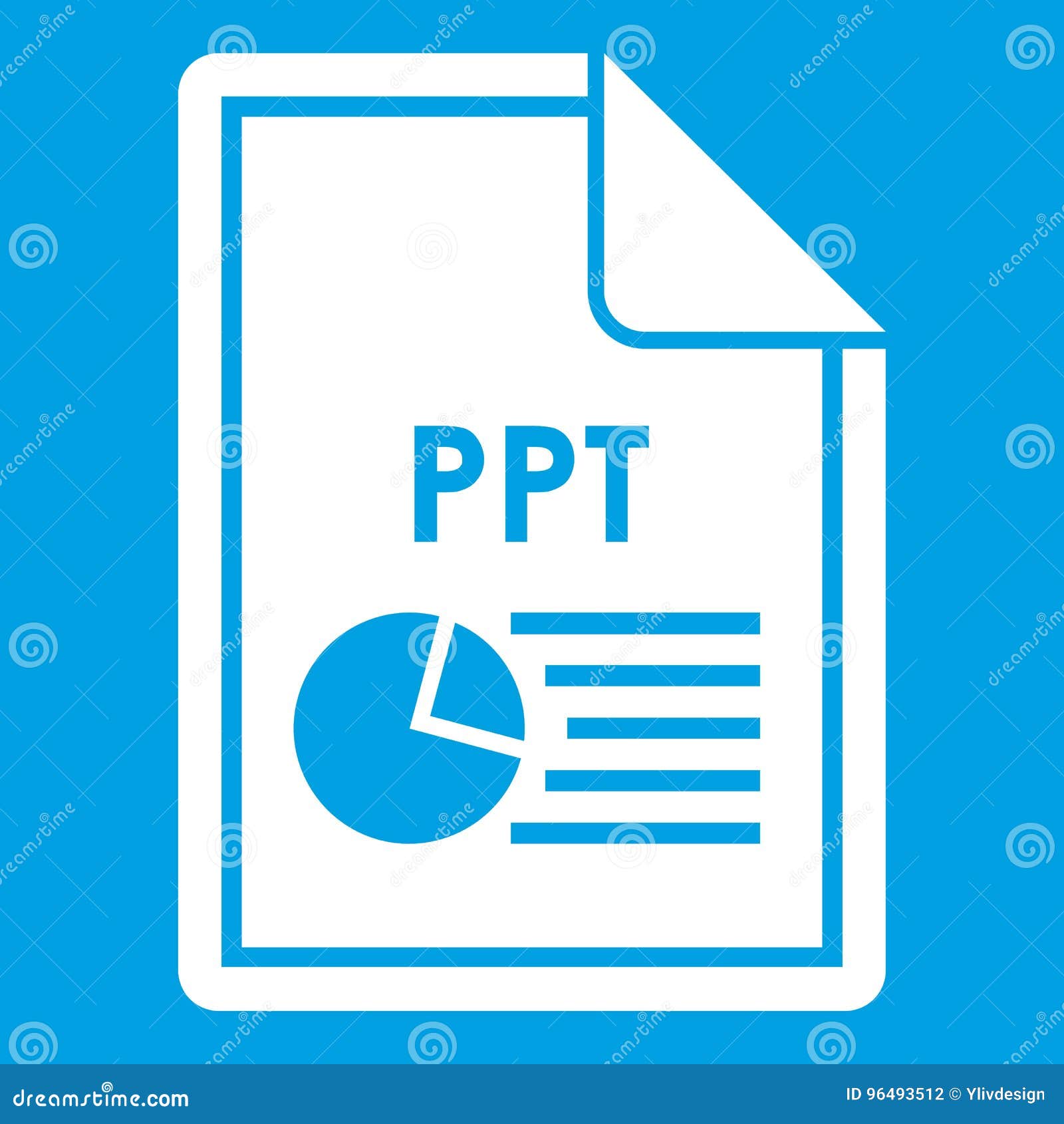 File PPT icon white stock vector. Illustration of site - 96493512