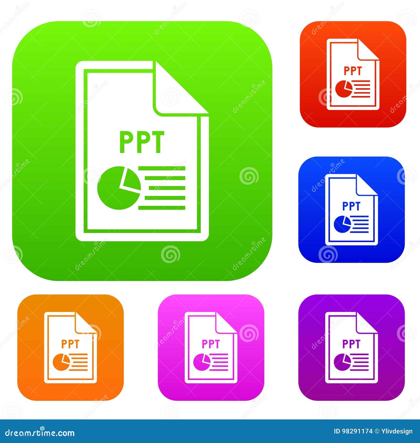 File PPT set collection stock vector. Illustration of computer - 98291174