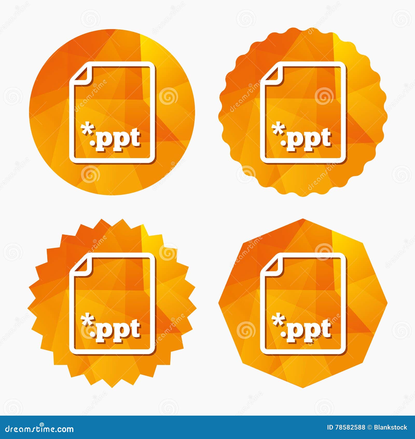 File Presentation Icon. Download PPT Button Stock Vector - Illustration ...