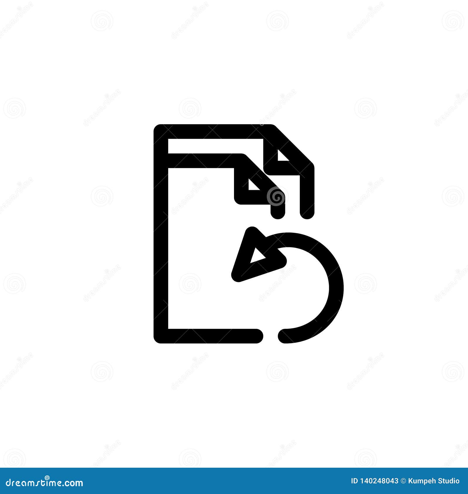 File Recovery Icon with Line Style Vector Illustration Stock Vector ...