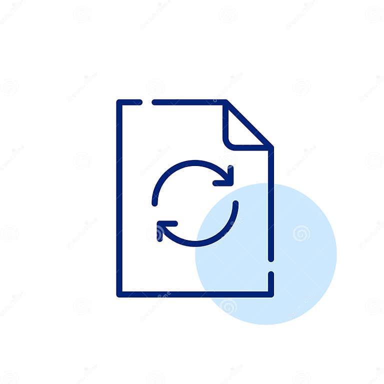 File Refresh. Pixel Perfect, Editable Stroke Stock Vector ...