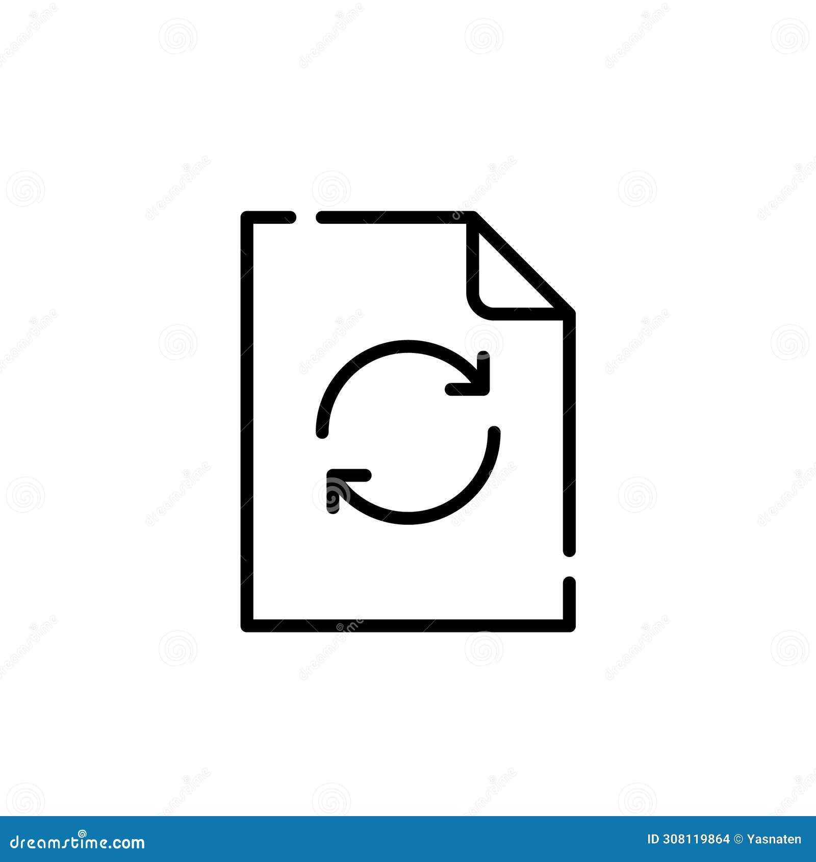 File Refresh. Pixel Perfect Icon Stock Illustration - Illustration of ...