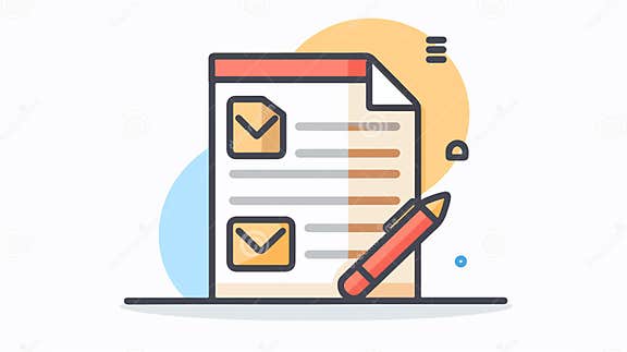 Reject Document Error Outline Icon Vector Stock Illustration ...