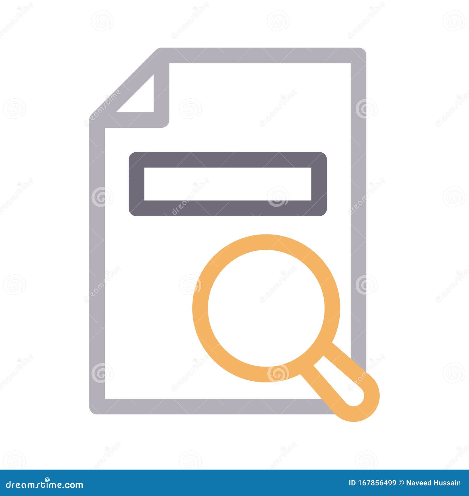 File Search Vector Color Line Icon Stock Illustration - Illustration of ...