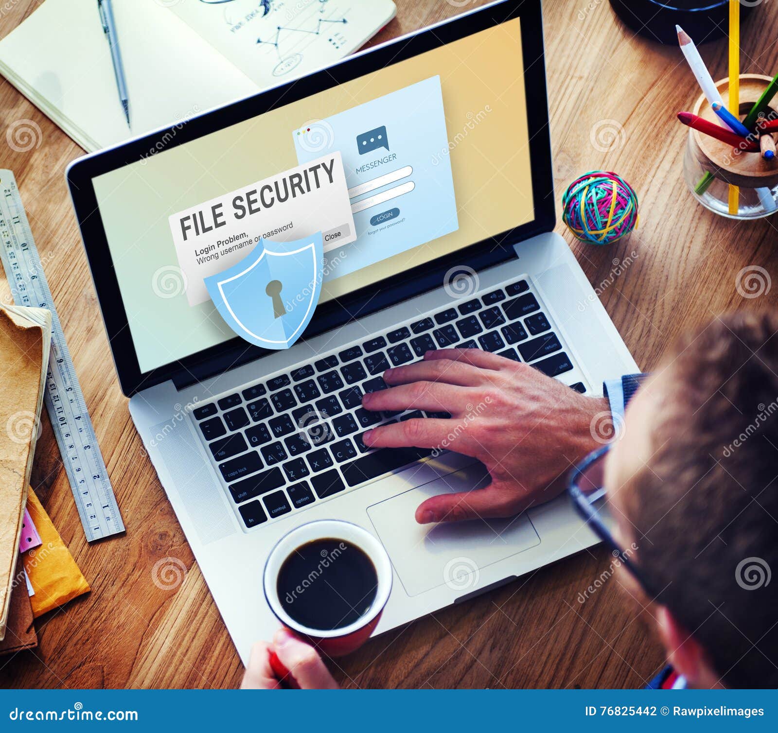 File Security Data Details Facts Information Media Concept Stock Photo ...