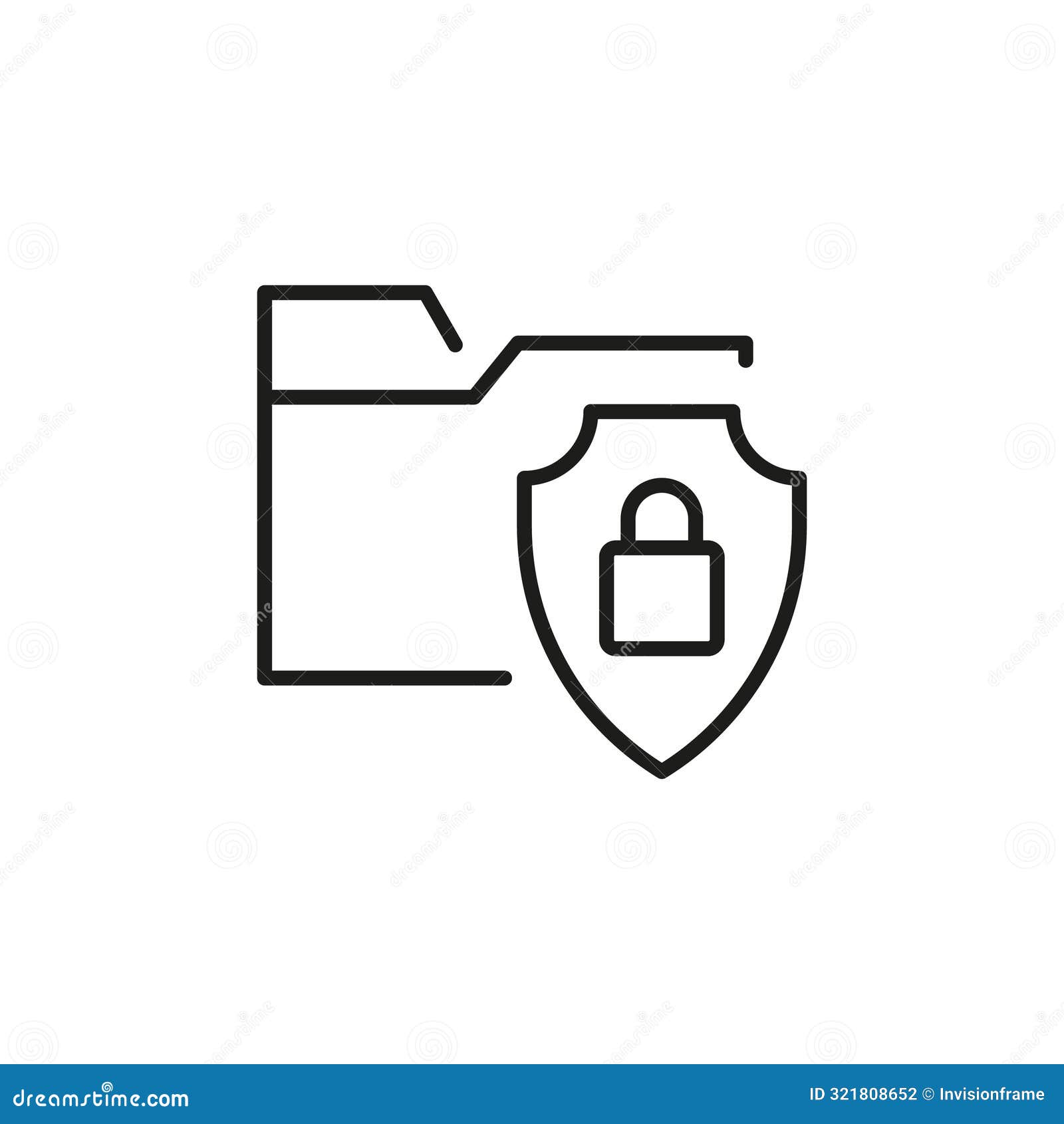 File Security Icon stock vector. Illustration of connection - 321808652