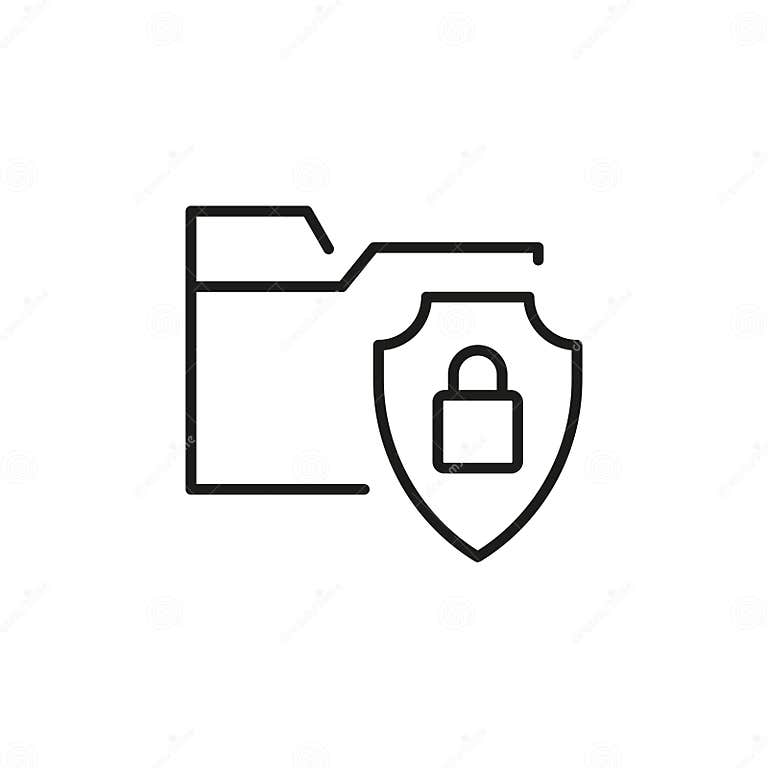 File Security Icon stock vector. Illustration of connection - 321808652