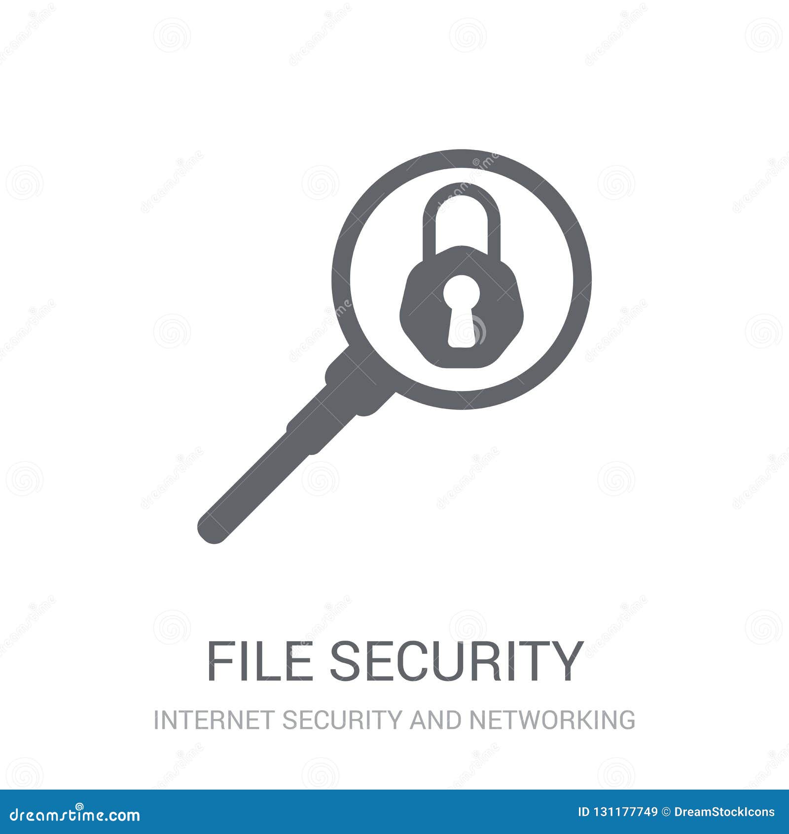 File Security Icon. Trendy File Security Logo Concept on White B Stock ...
