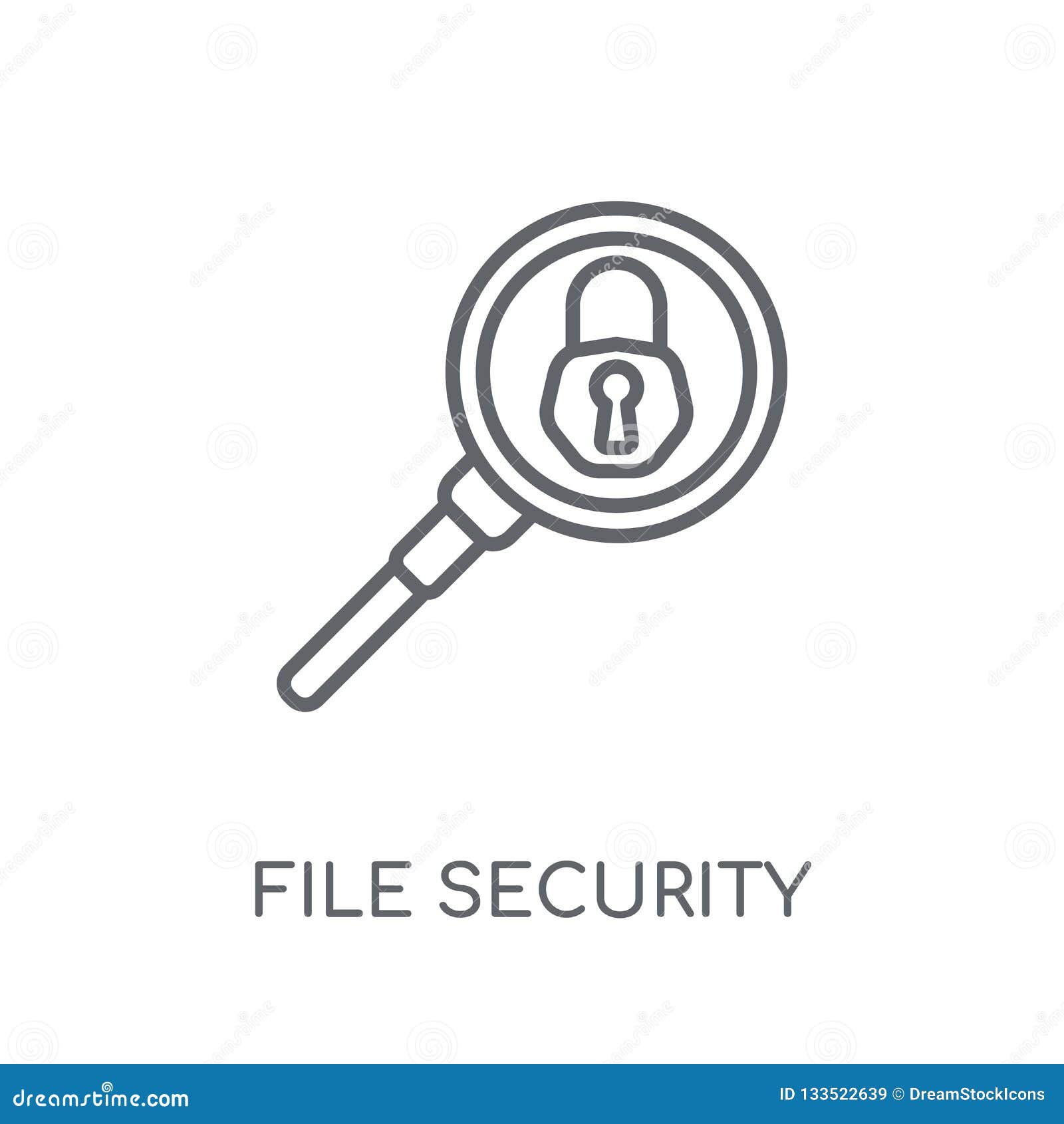 File Security Linear Icon. Modern Outline File Security Logo Con Stock ...