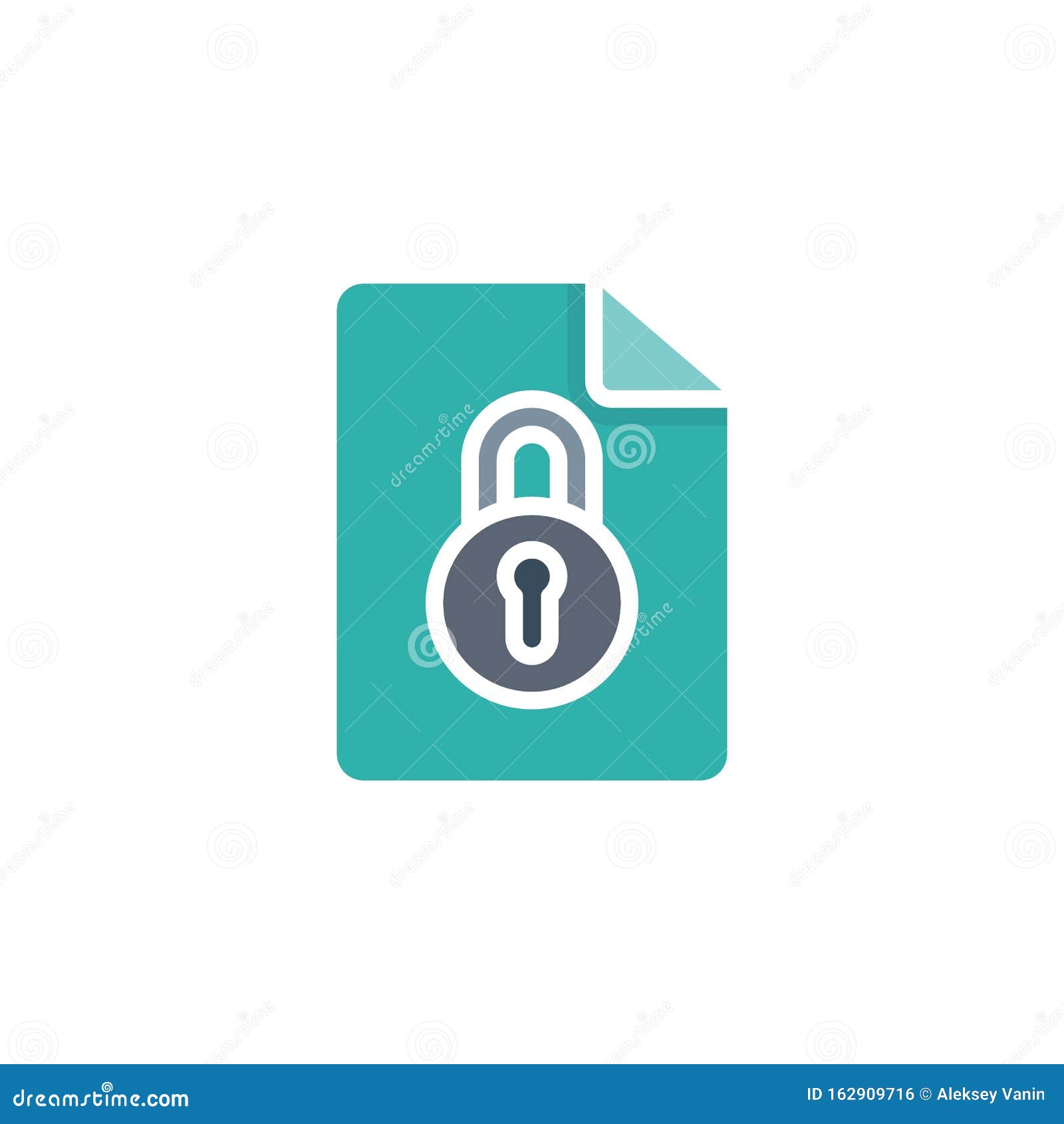File Security Icon. Trendy Flat Vector File Security Icon On White ...